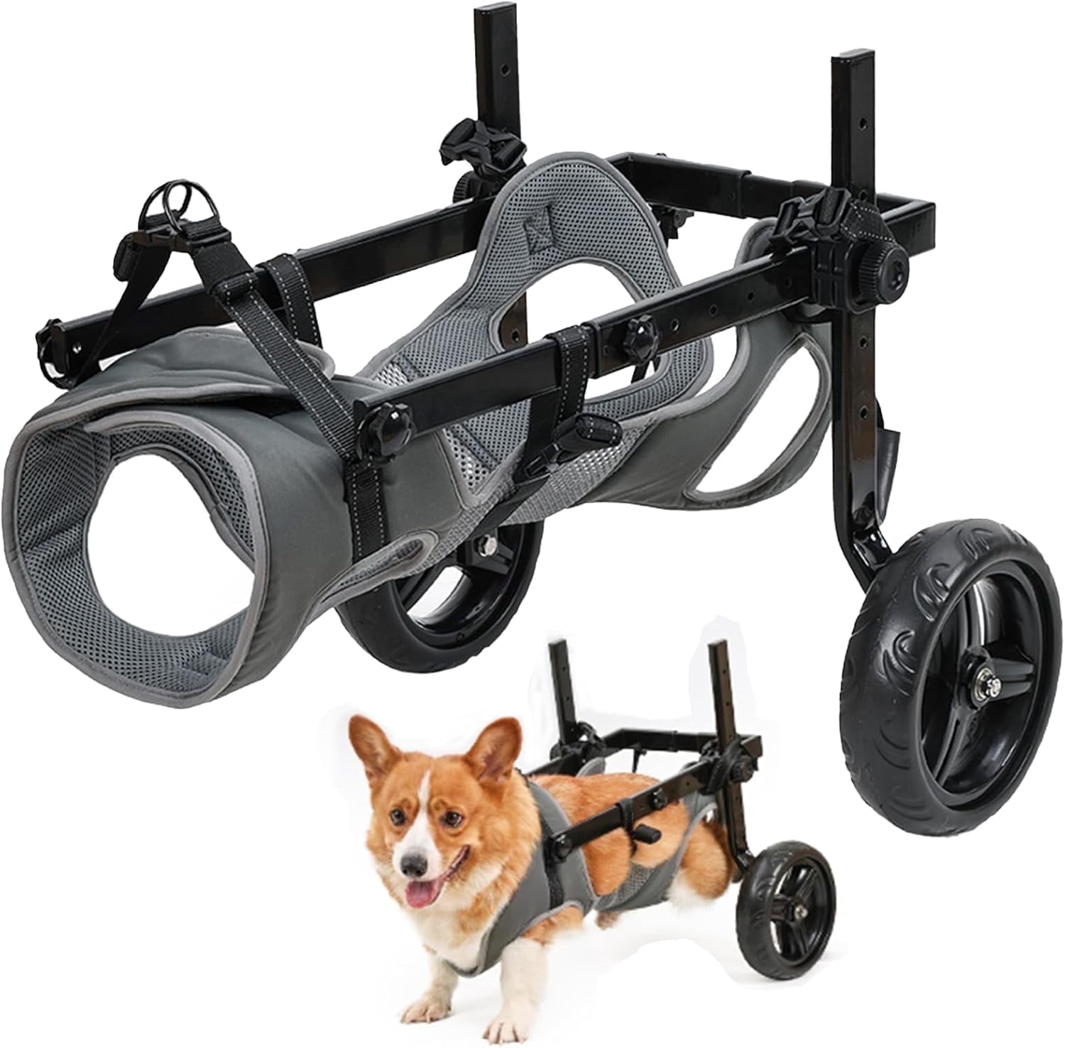 BECROWM Dog Wheelchair for Back Legs Dog&Pet Corgi Wheelchair Cart with ...