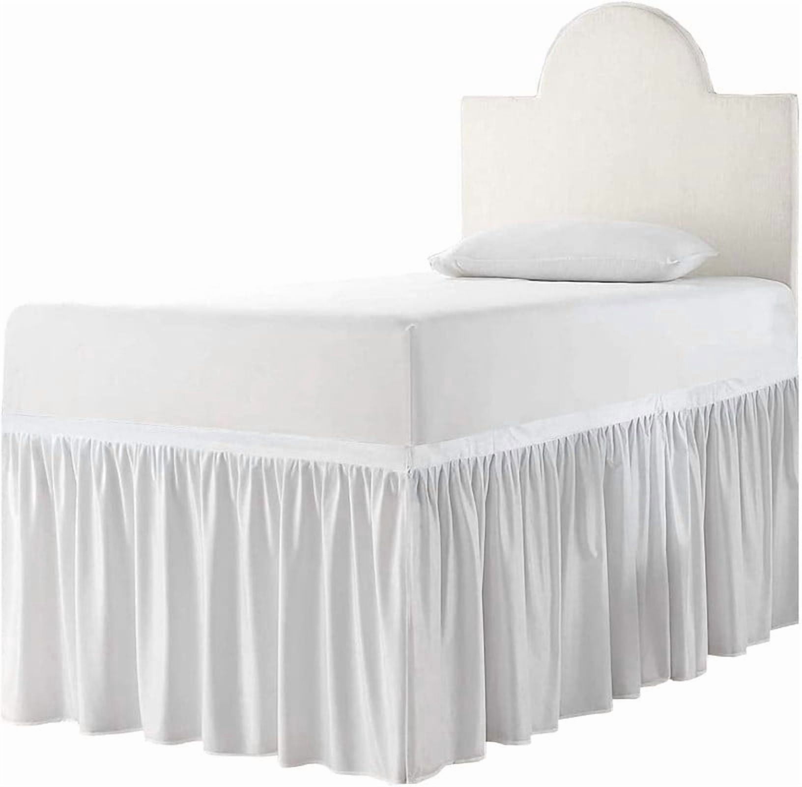 BEDDING BEGS-College Dorm Bed Skirt-100% Microfiber, 16" Drop, Easy Fit ...
