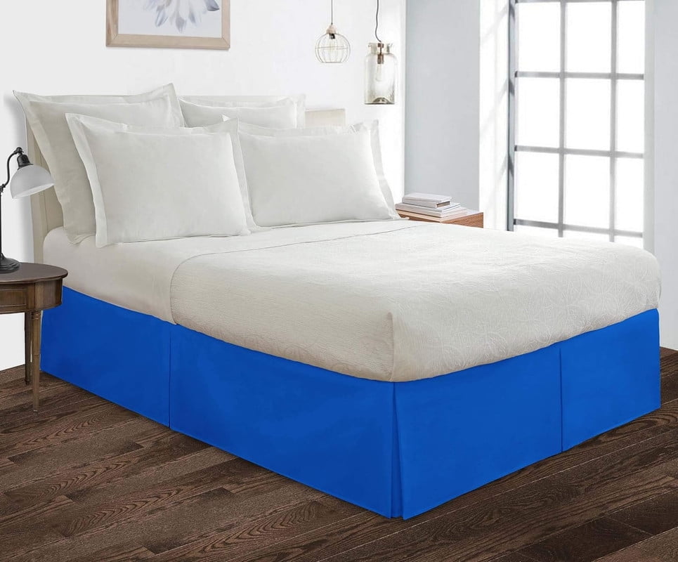 BEDDING BEGS King Size Box Pleated Bedskirt, 100% Microfiber, Luxurious ...