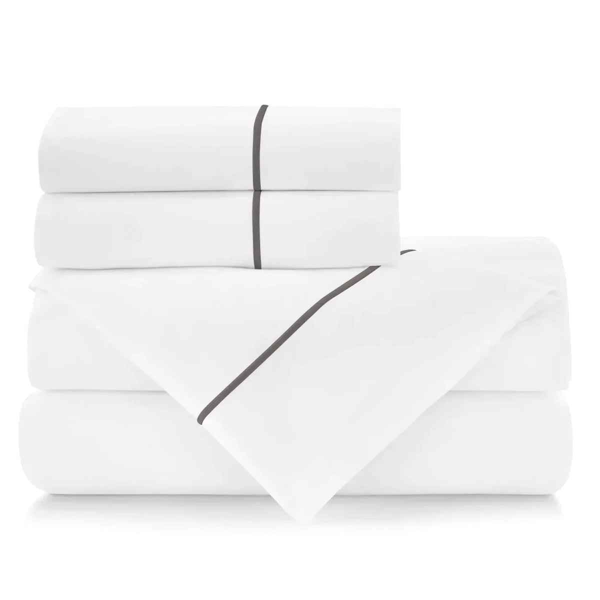 BEDLAM 100% Cotton Percale Sheets Hotel Style Luxurious 400 TC White ...