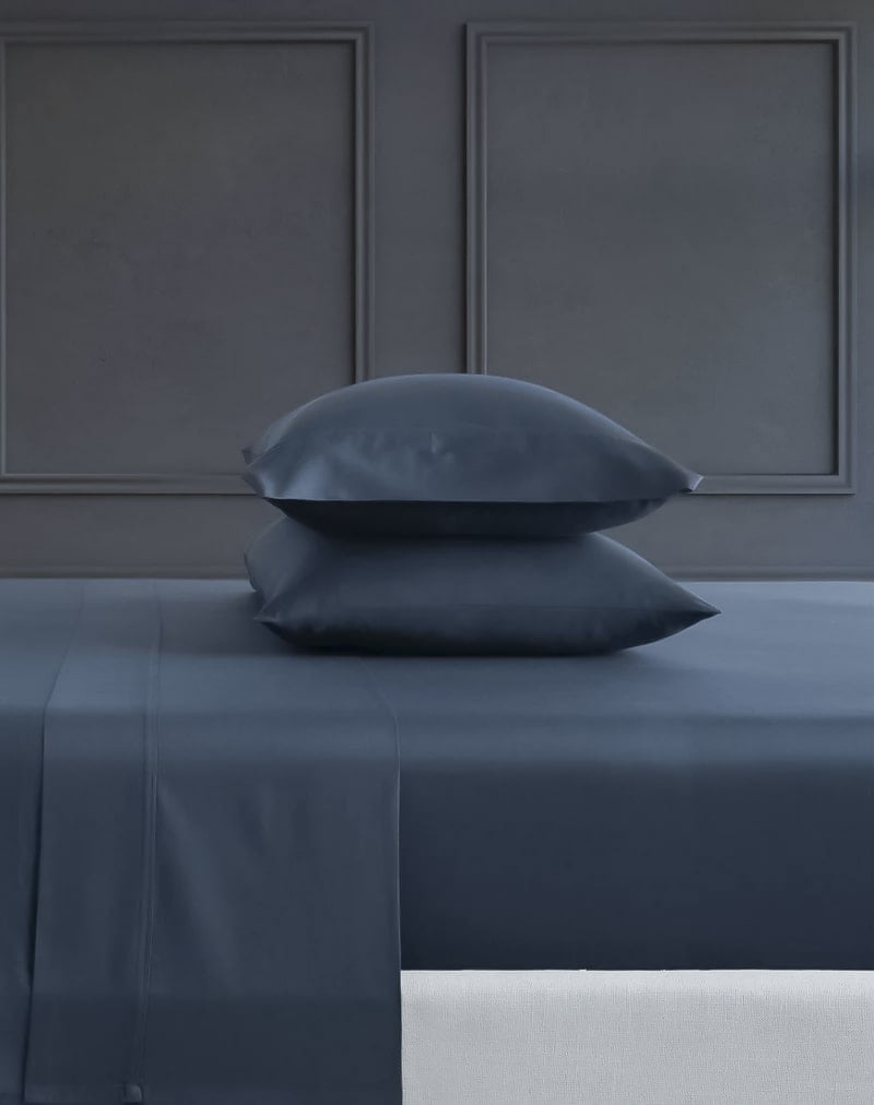 BEDLAM 100% Cotton Sheets Hotel Style Luxurious 500 TC Navy Cotton ...