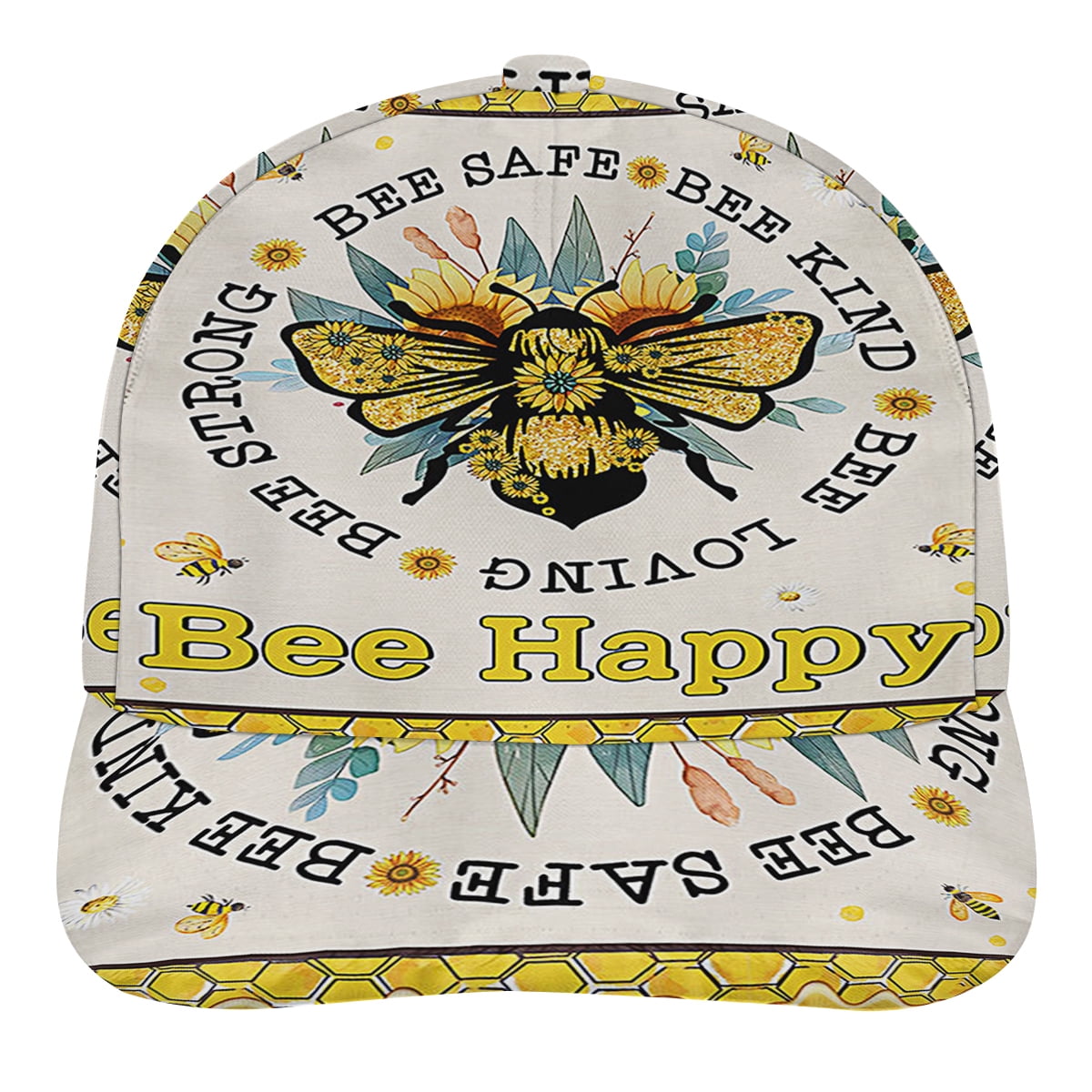 BEE Bee Safe Bee Kind Bee Loving Bee Stong Bee Happy baseball cap hat ...