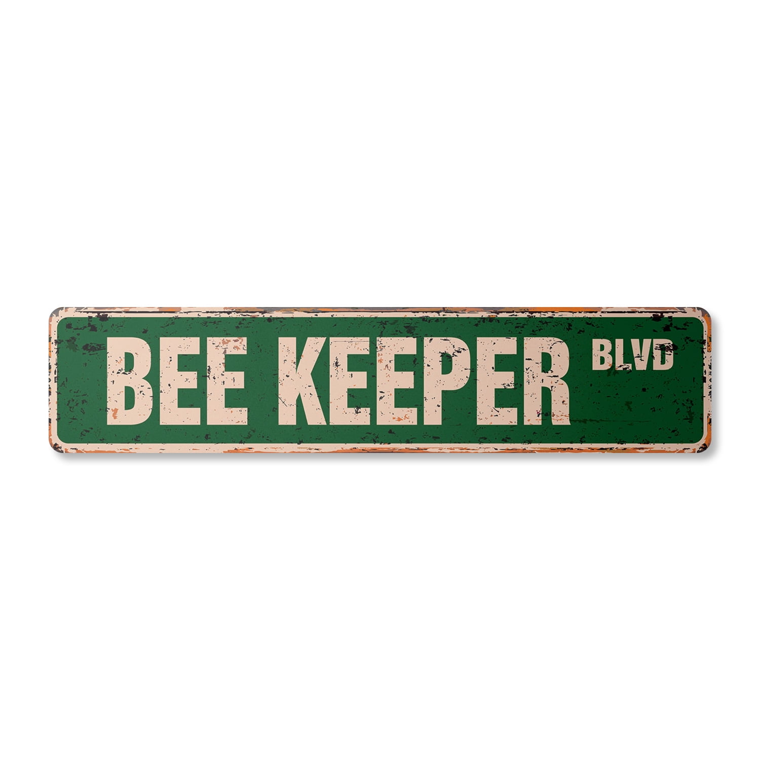 BEE KEEPER Vintage Plastic Street Sign honey hive hornet signs honeybee ...