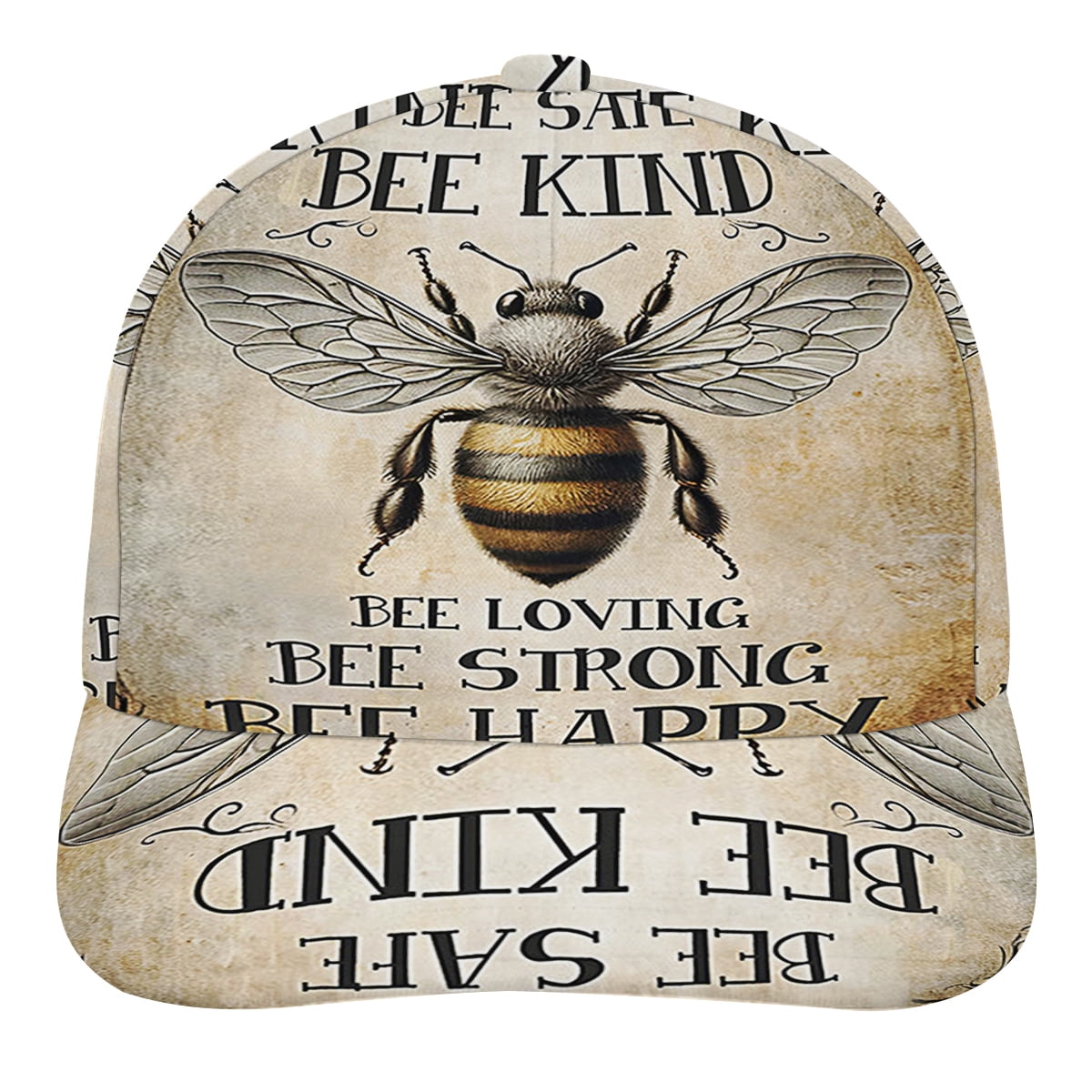 BEE Vintage Bee Stong Bee Happy Bee Kind baseball cap hat - Walmart.com