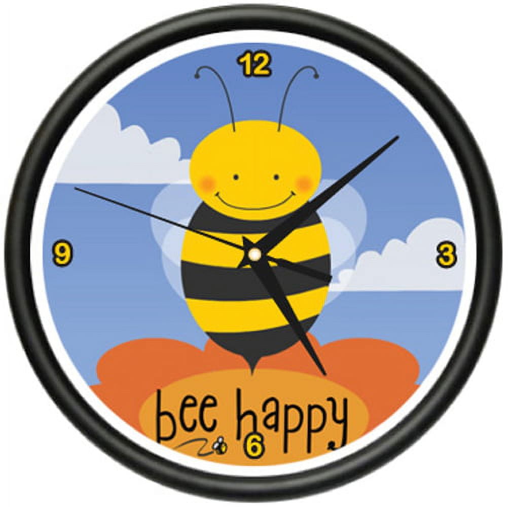 BEE Wall Clock bumble childrens babys room decor gift - Walmart.com