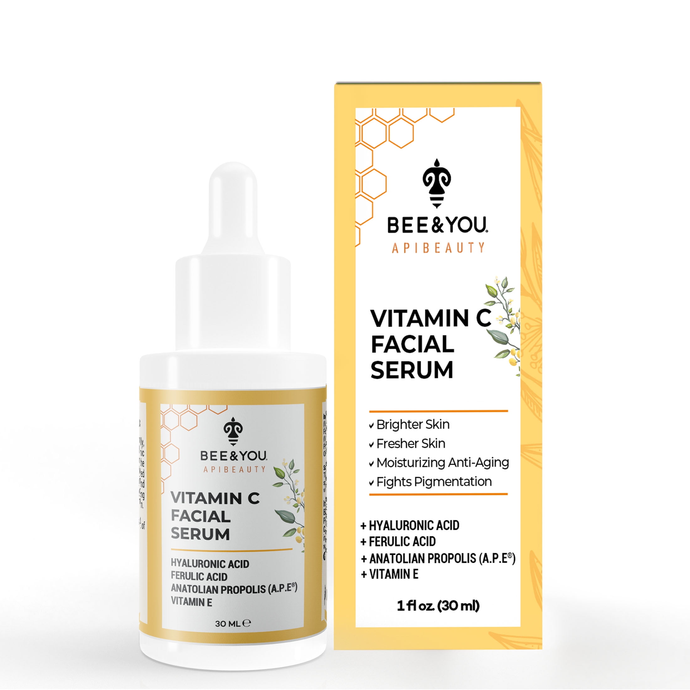BEE and YOU Vitamin C Serum for Face – Anti Aging Brightening, Fights Pigmentation, Fine Lines ...