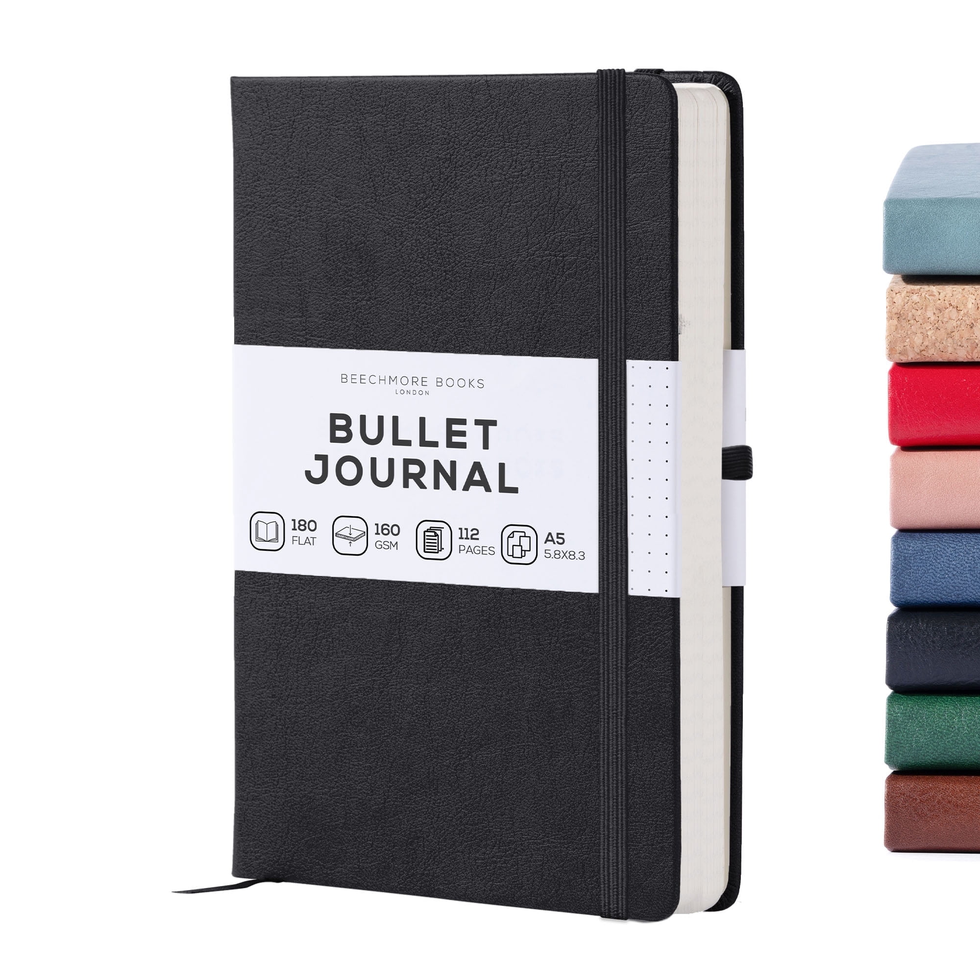 BEECHMORE BOOKS Dotted Journal Bullet Notebook, 8.3 x 5.8 inch 112 ...
