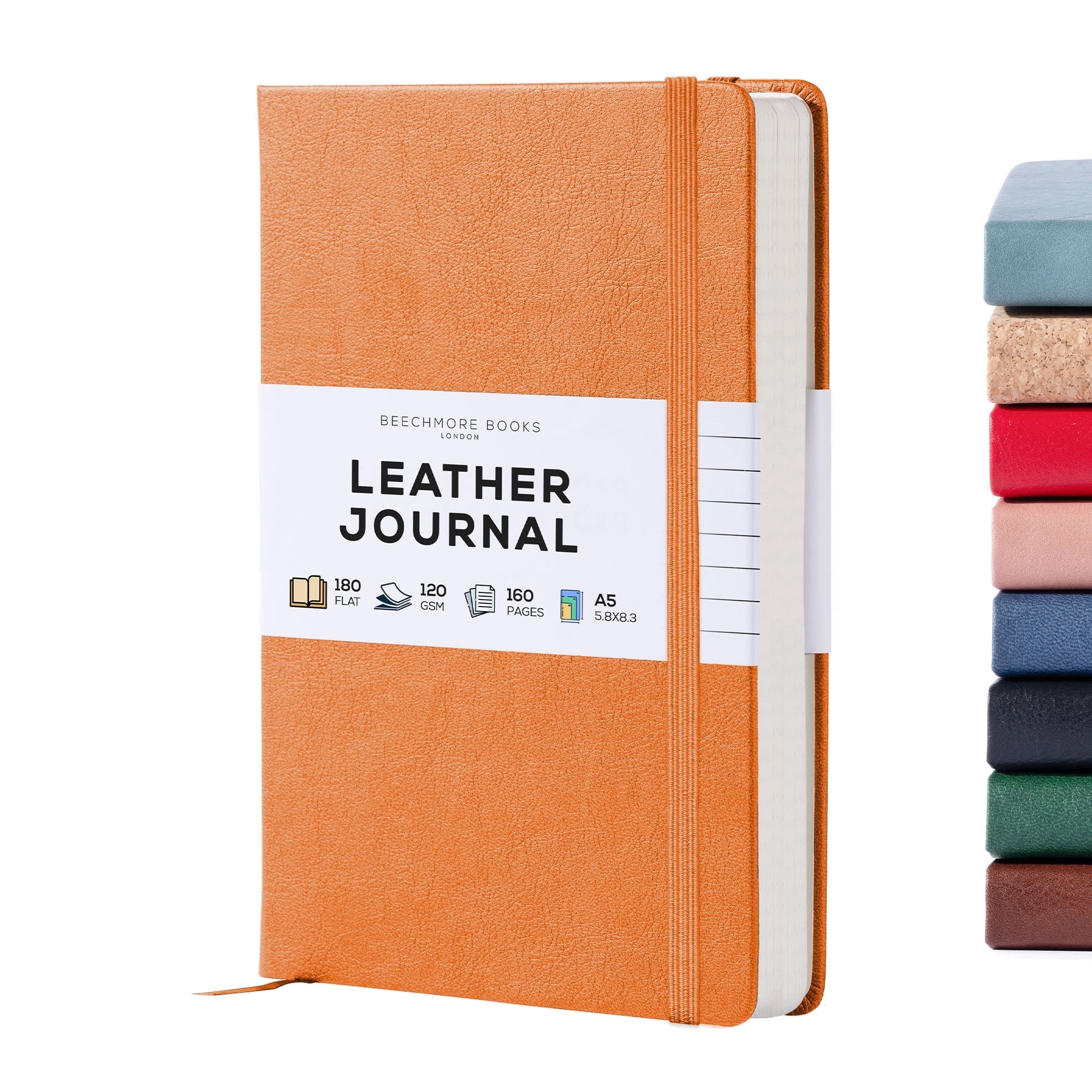 BEECHMORE BOOKS Lined Journal Notebook, 5.8 x 8.3 inch, A5 160 Lined ...