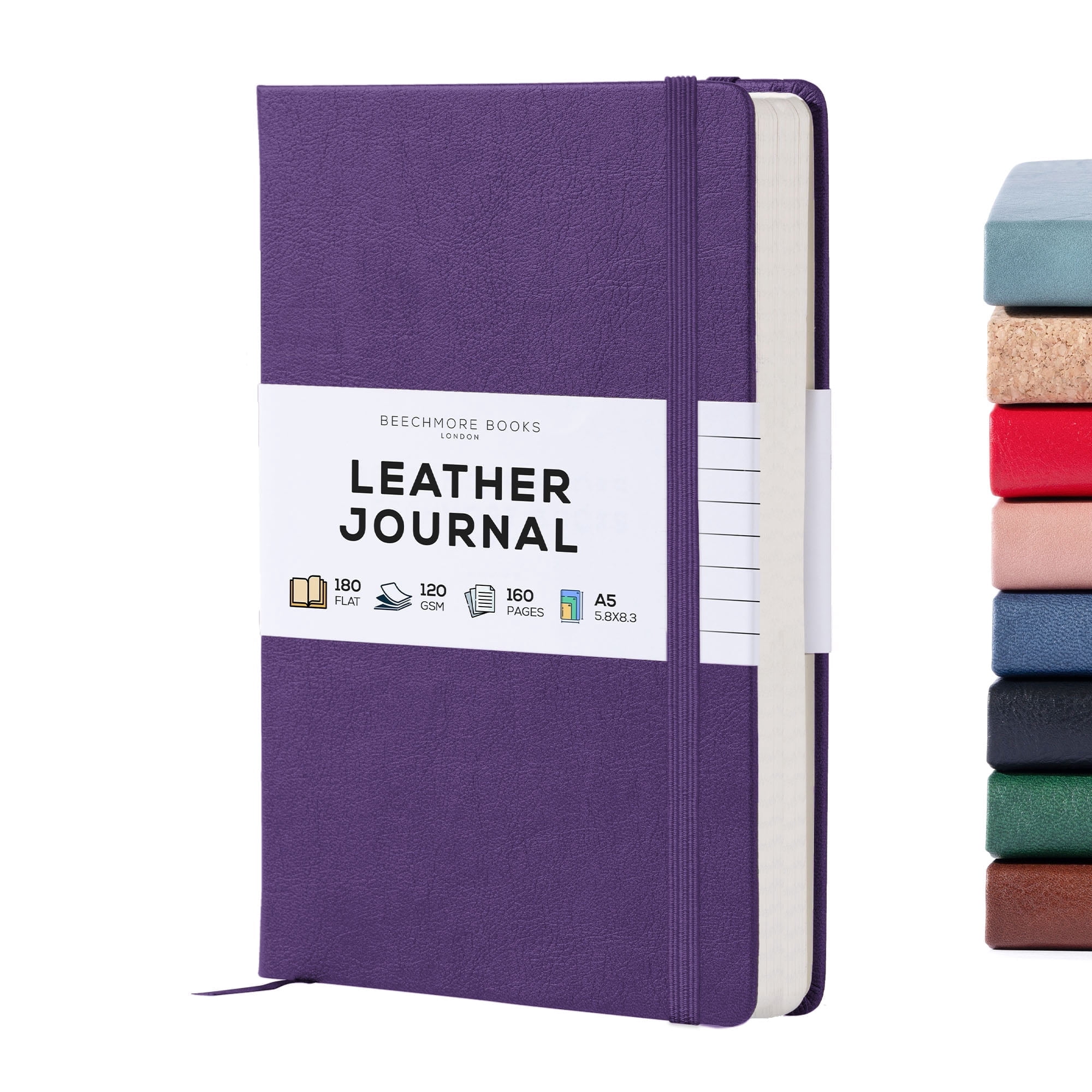 BEECHMORE BOOKS A5 Lined Journal, 5.8x8.3 inch, 160 Pages, Hardcover ...