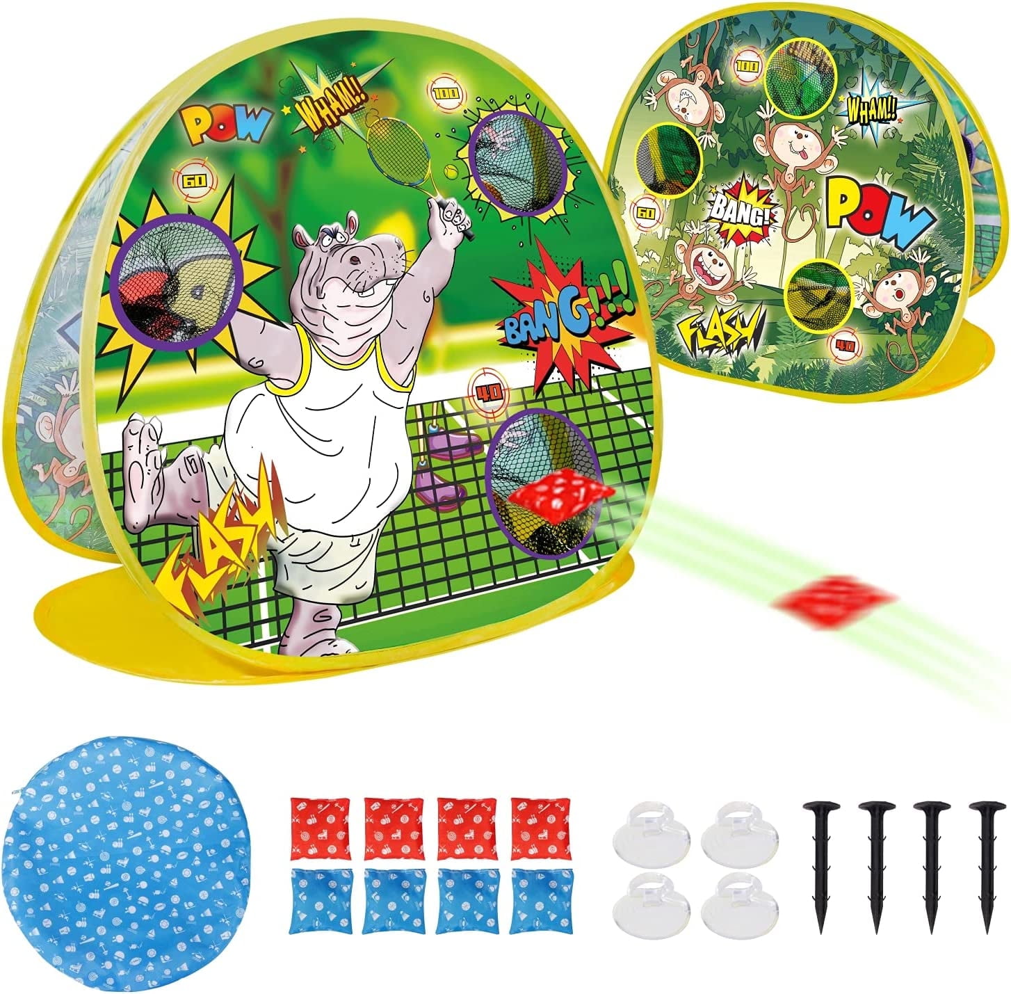 BEEFHN Bean Bag Toss Game for Kids Monkey Corn-Hole-Boards Games 6 ...