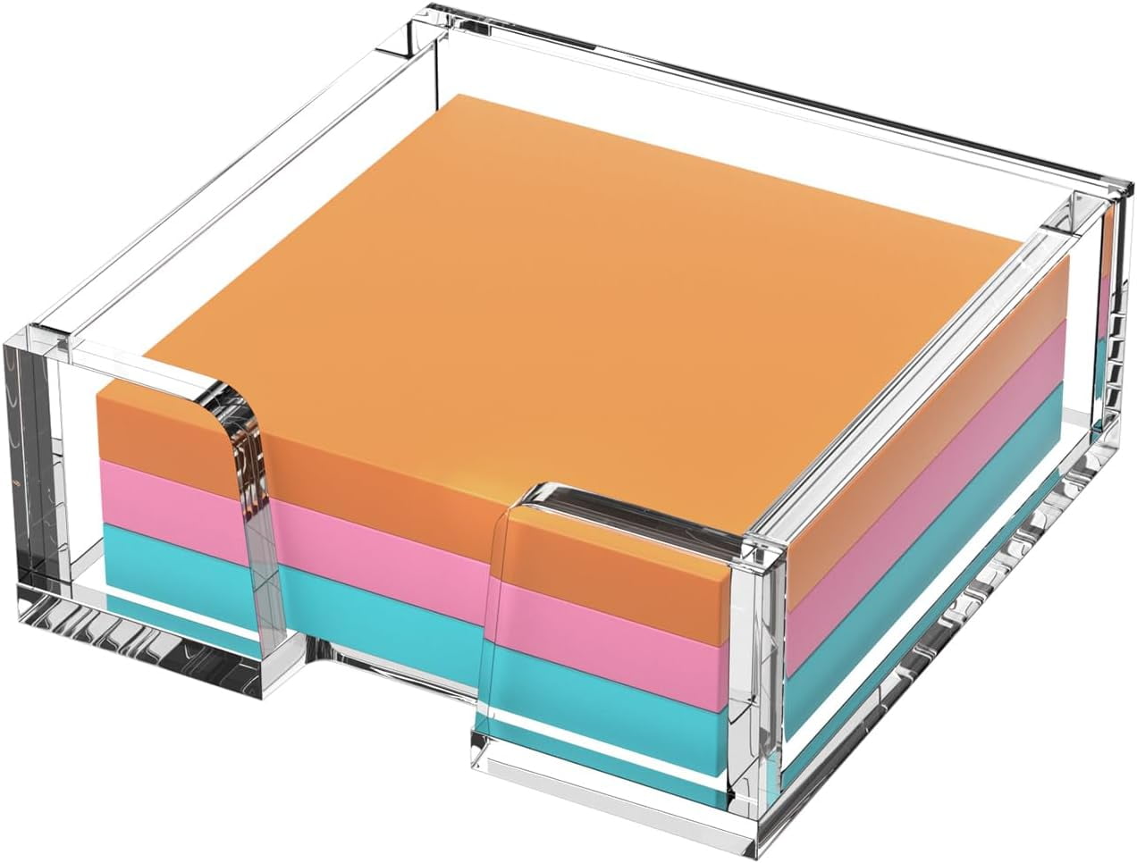 BEEGO Sticky Note Holder Organizer - 3x3 in Crystal Clear Acrylic ...