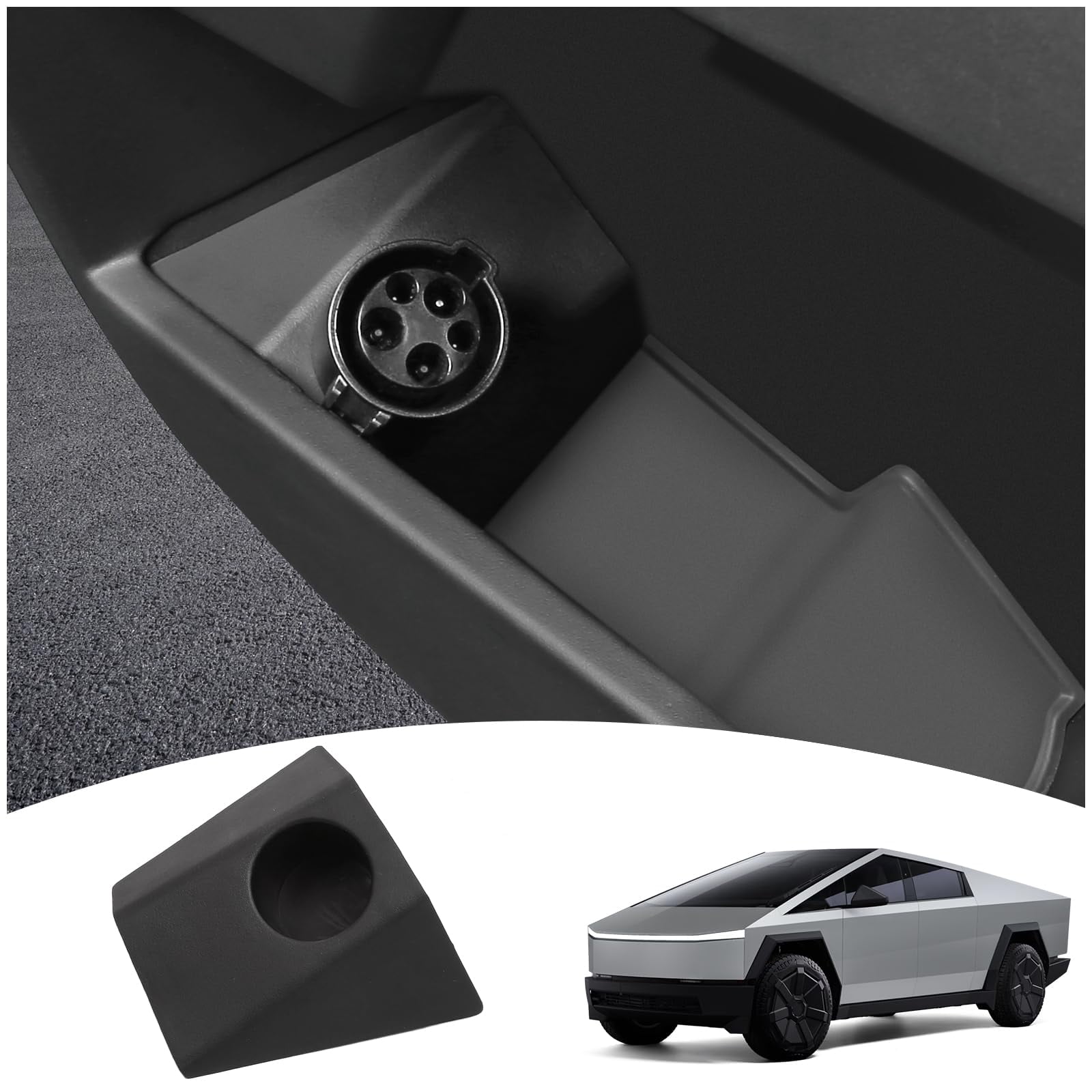 BEEGROW Charging Adapter Storage Box for Tesla Cybertruck, Charging ...