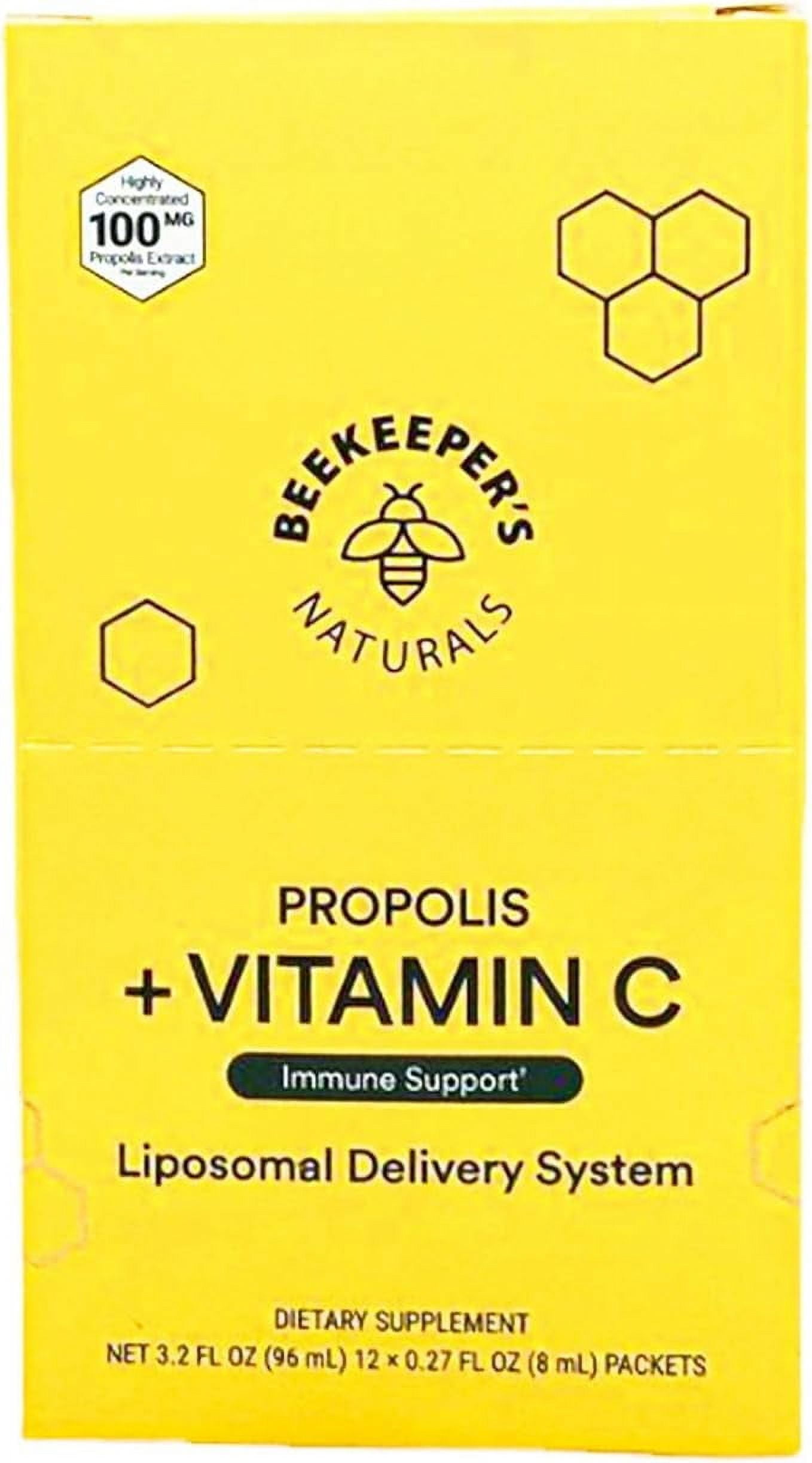 BEEKEEPERS NATURALS Liposomal Propolis with Vitamin C 12 Count, 0.27 FZ ...