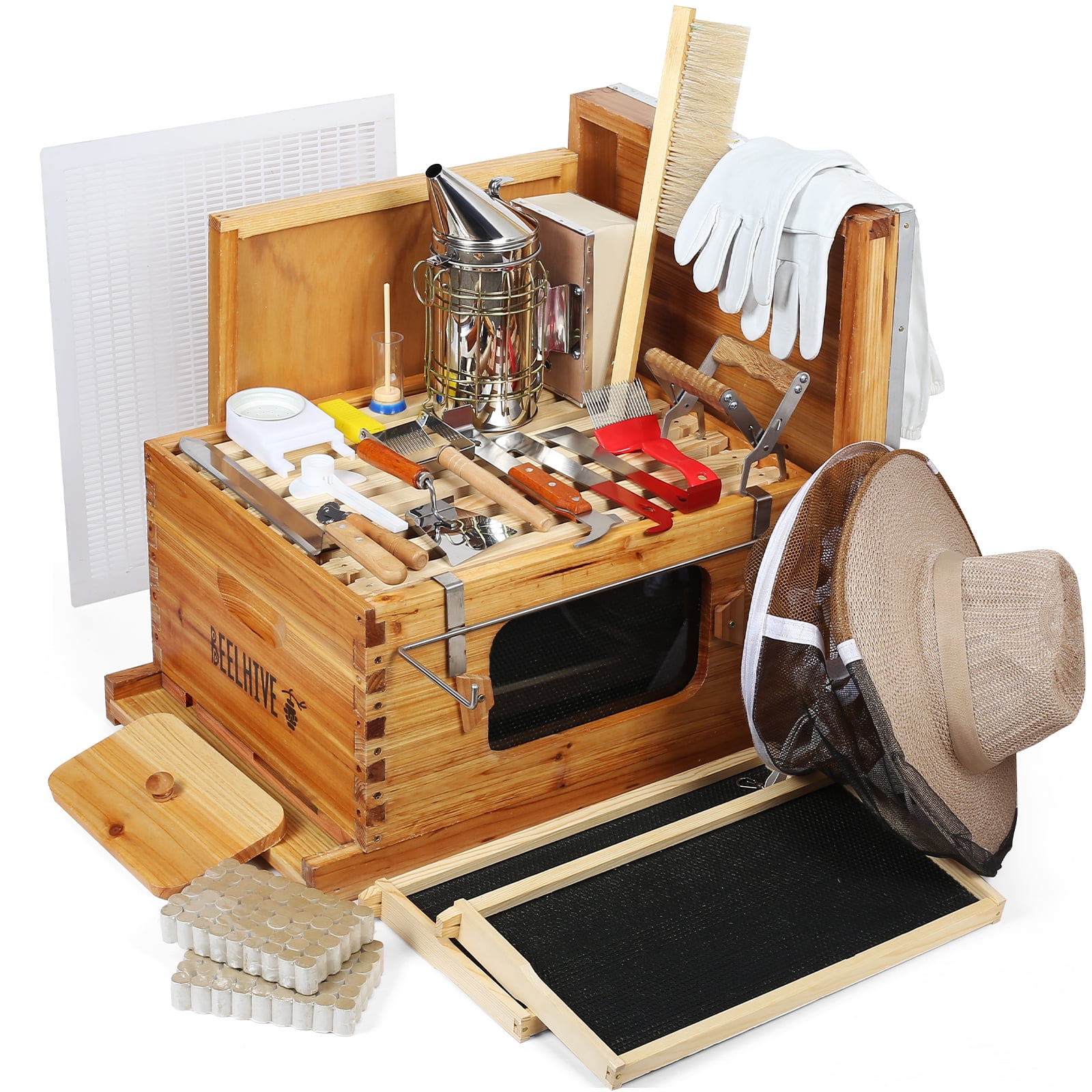 BEELHIVE™ | 10-Frame Beehive Starter Kit with Window for Beekeeping ...