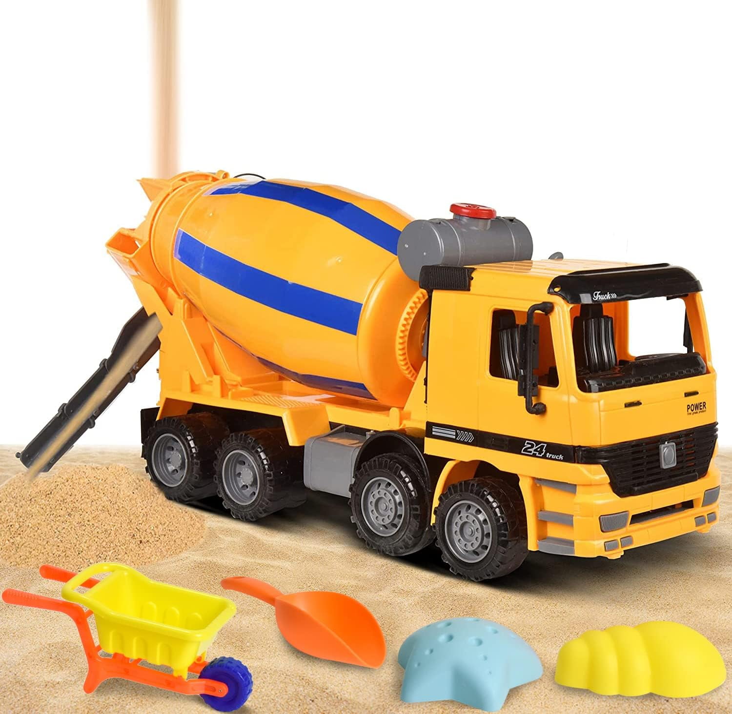 BEEMO Cement Mixer Toy Truck, Durable and Realistically Designed ...
