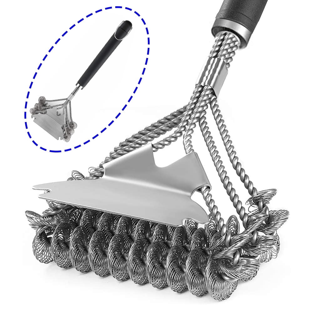 BEEPRINCESS Safe BBQ Grill Brush & Scraper – Bristle Free, Stainless ...