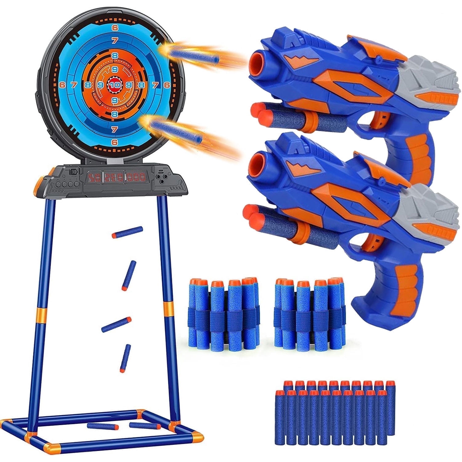 BEEPRINCESS Shooting Game Toy for Kids, Digital Target with 2 Foam Dart ...