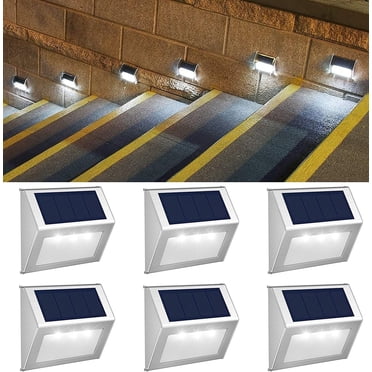 Rail Mounted Solar Deck Lights - White - Set of 3 - Walmart.com
