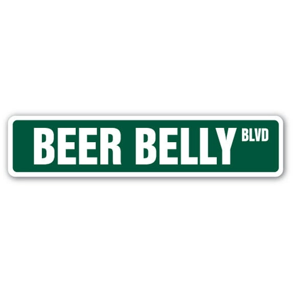 BEER BELLY Street Sign booze brew drinker brewski lover | Indoor ...
