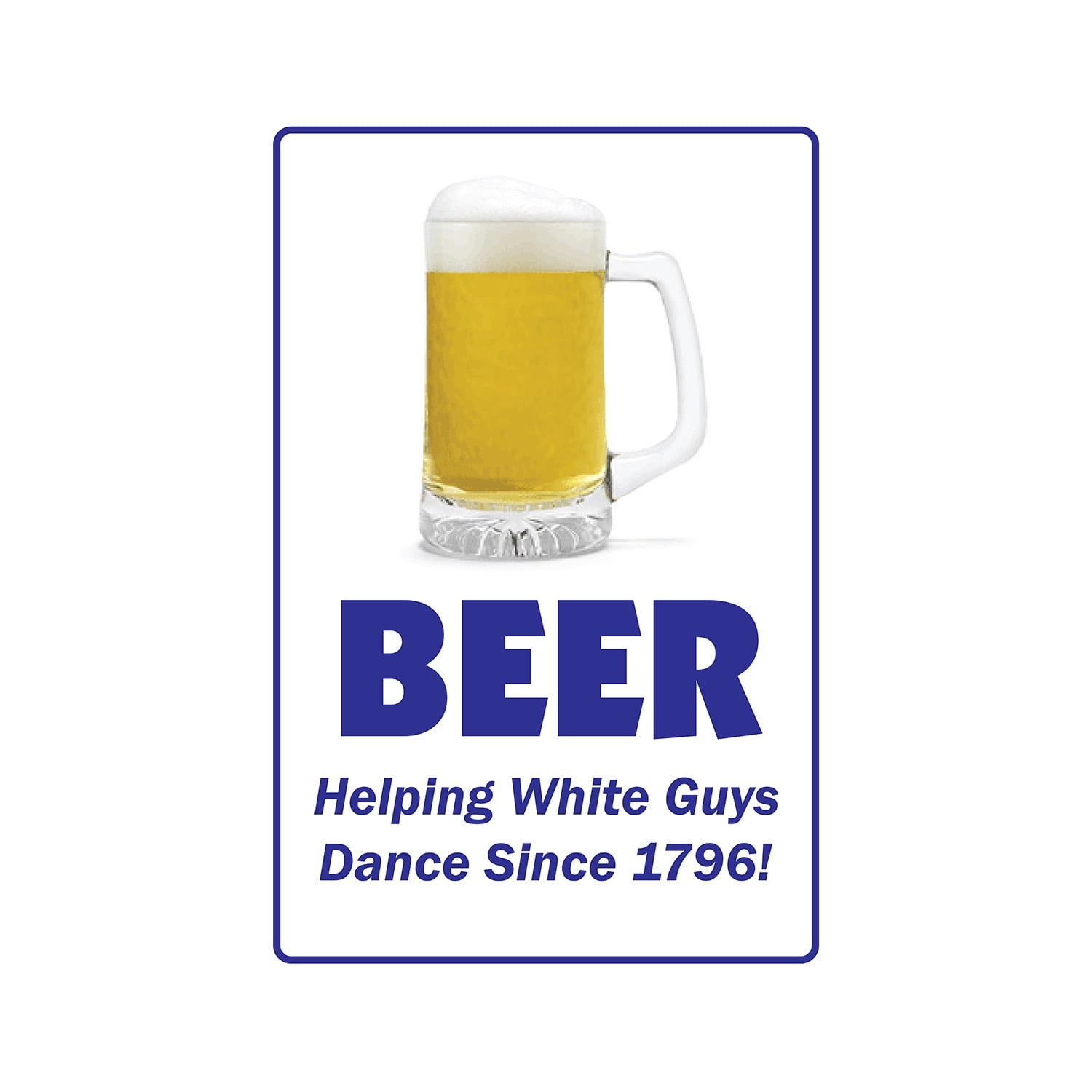 BEER HELPING GUYS DANCE Aluminum Sign parking alcohol brew drinker ...