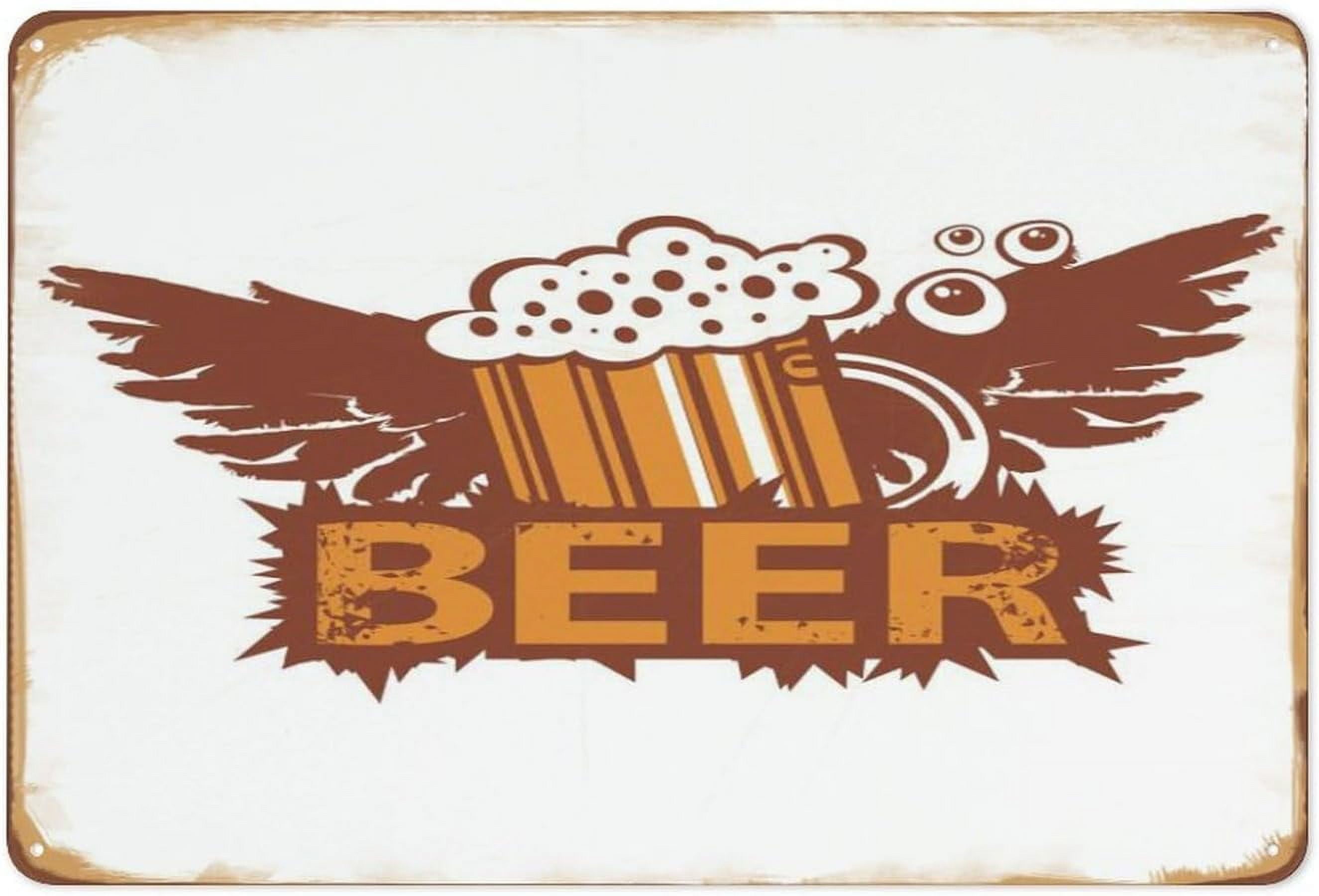 BEER Metal Sign Funny Bar Sign Wall Decor Plaque Poster Rustic Rusty ...