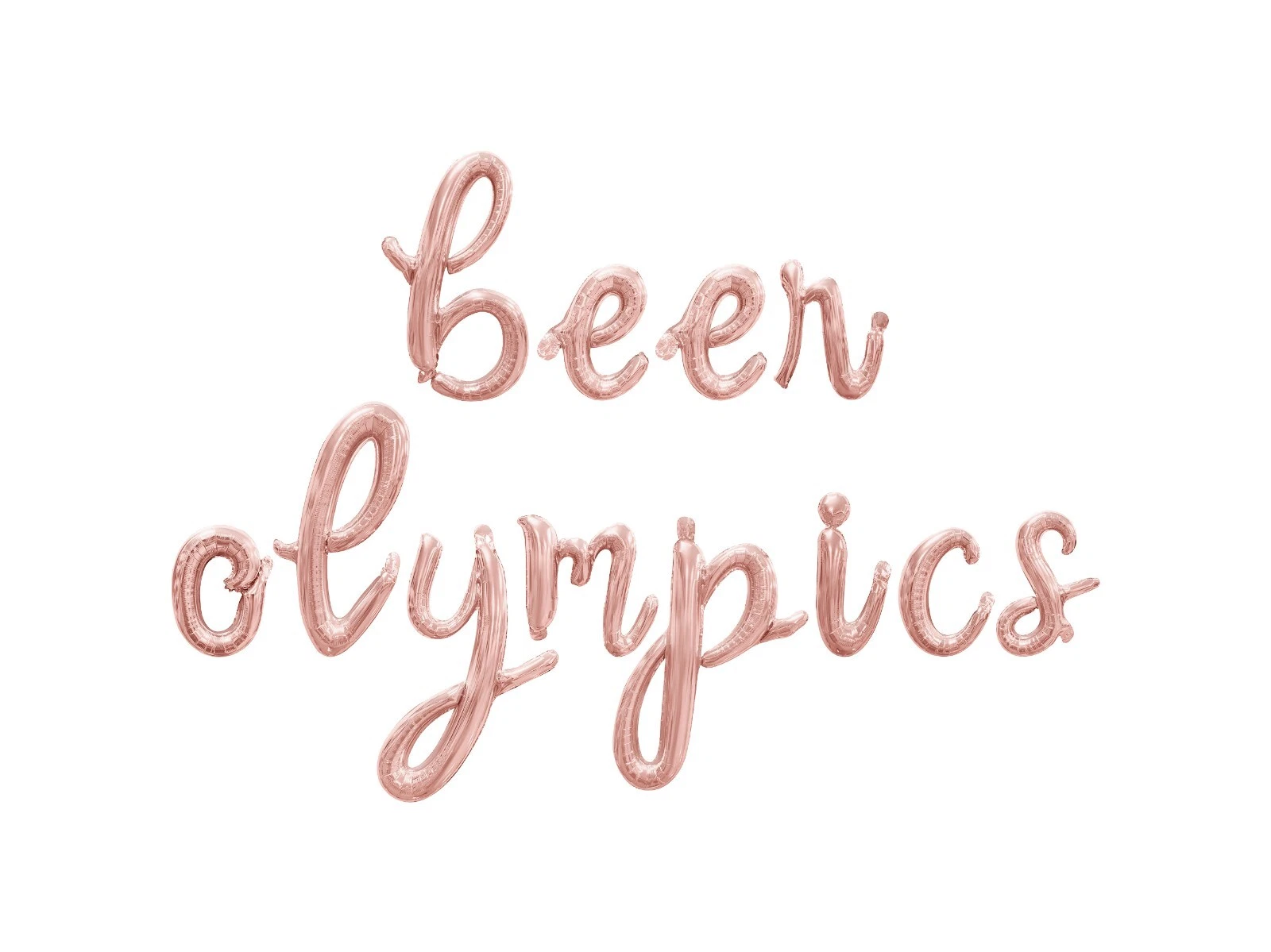 BEER OLYMPICS Cursive Letter Balloon Banner - Brewlympics Party ...