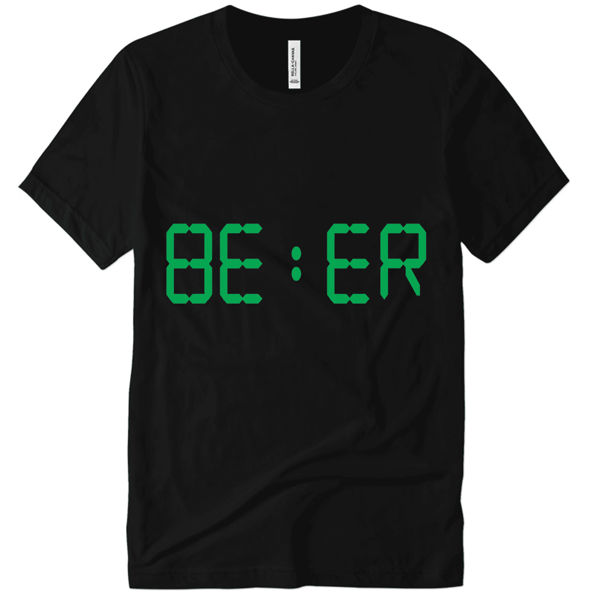 BEER time green LCD digital alarm clock design T-shirt - Walmart.com