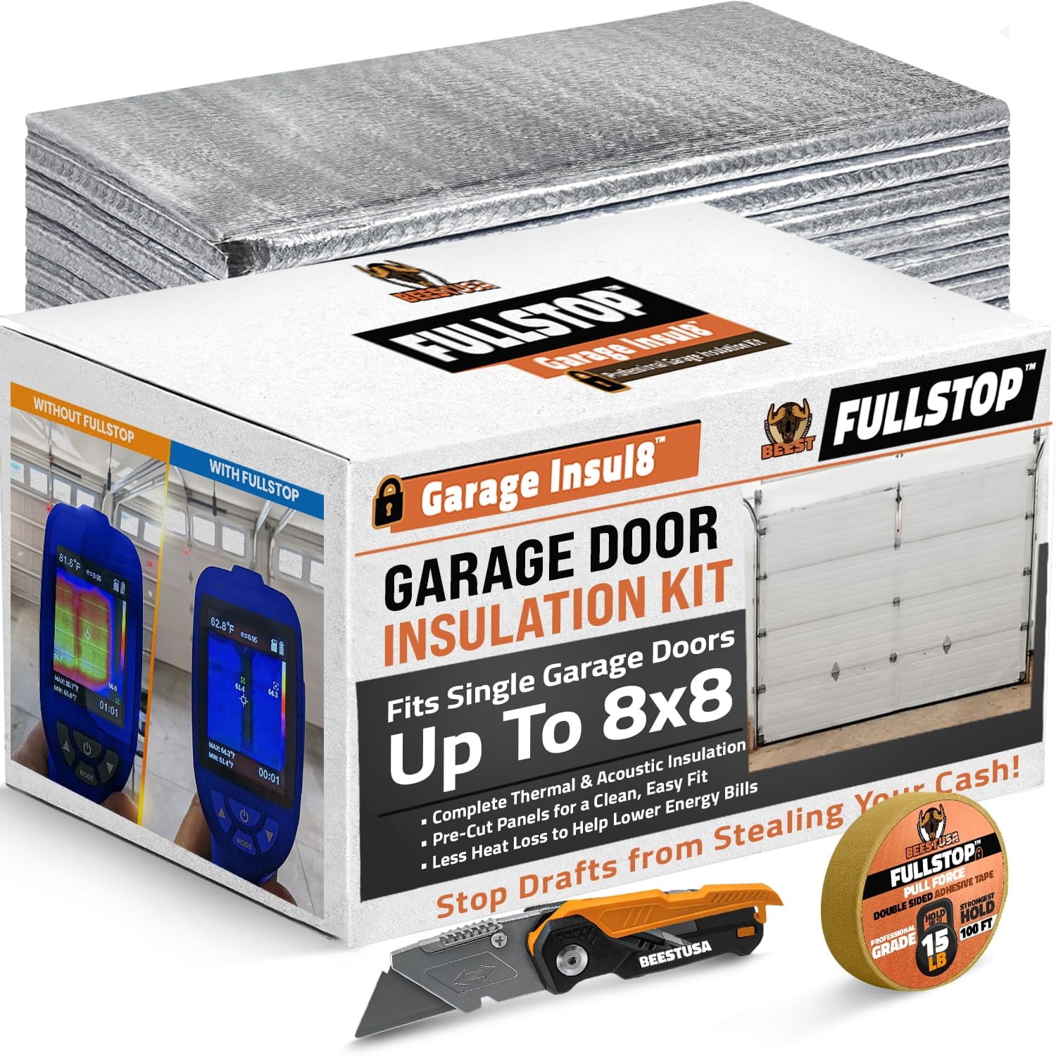 8x7 Insulated Garage Door