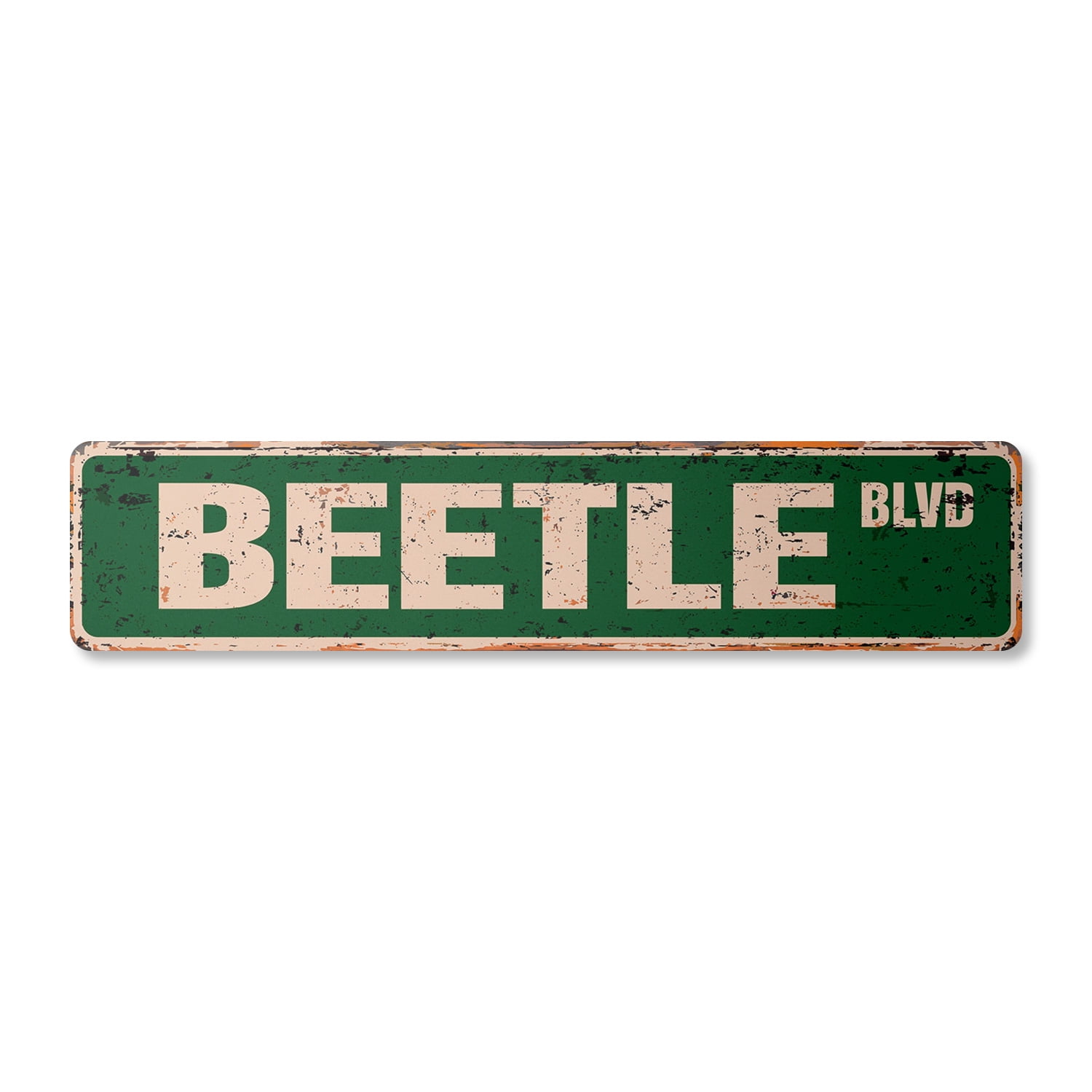 BEETLE Vintage Plastic Street Sign bug insect brown fly signs | Indoor ...