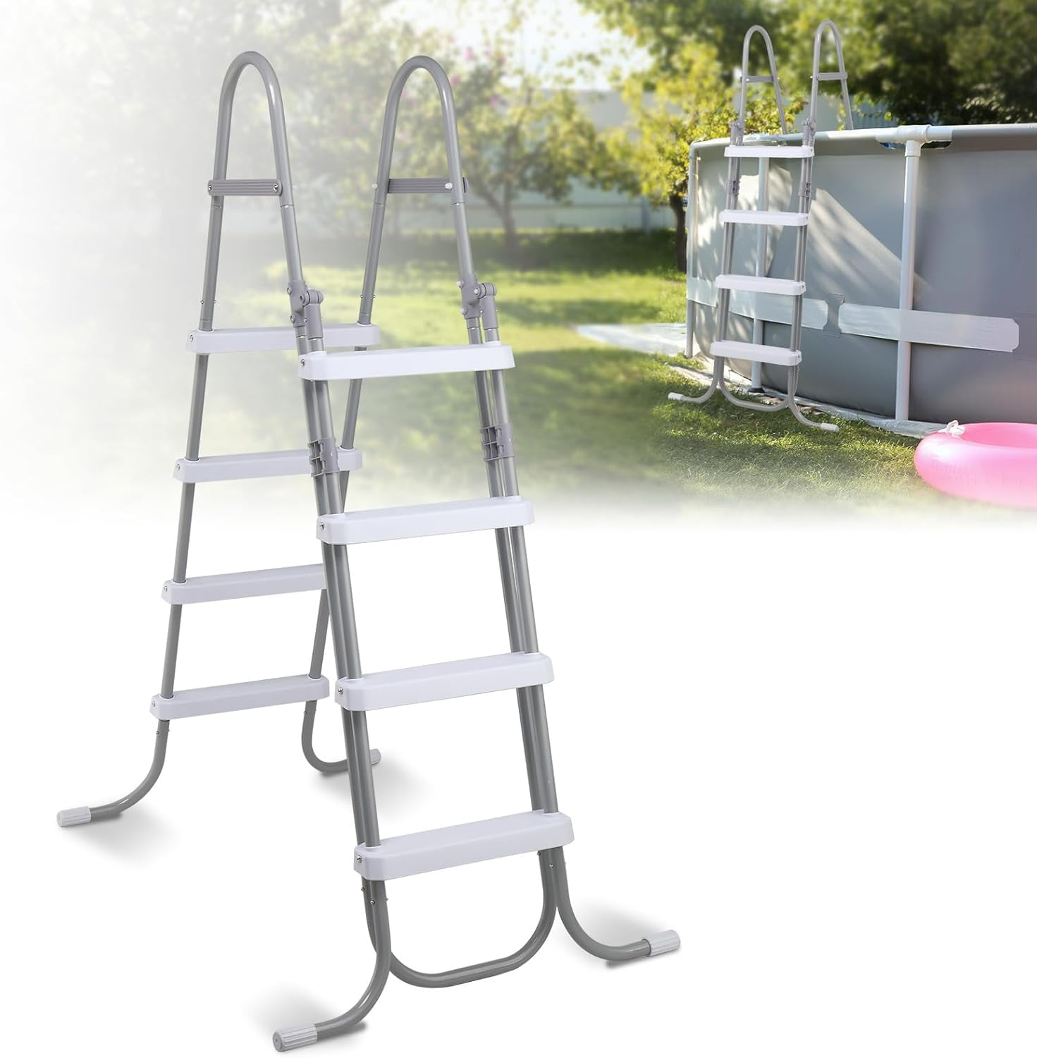 BEEYLA Heavy Duty Pool Ladder with Removable Steps for 52 Inch Depth ...