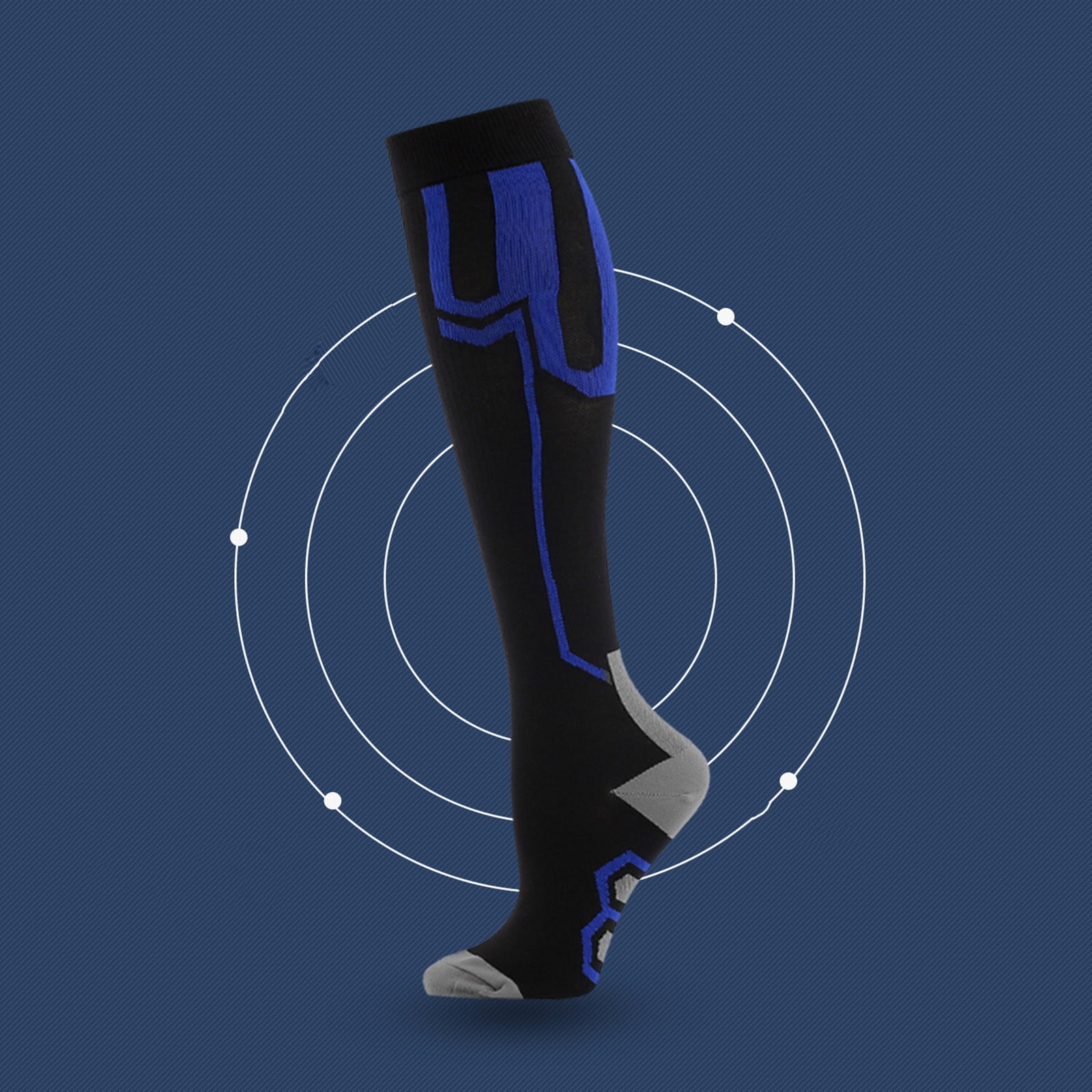 BEFOKA Compress Socks for Women &Men Soft Athletic Socks Knee High Nylon Compressions Long Sock ...