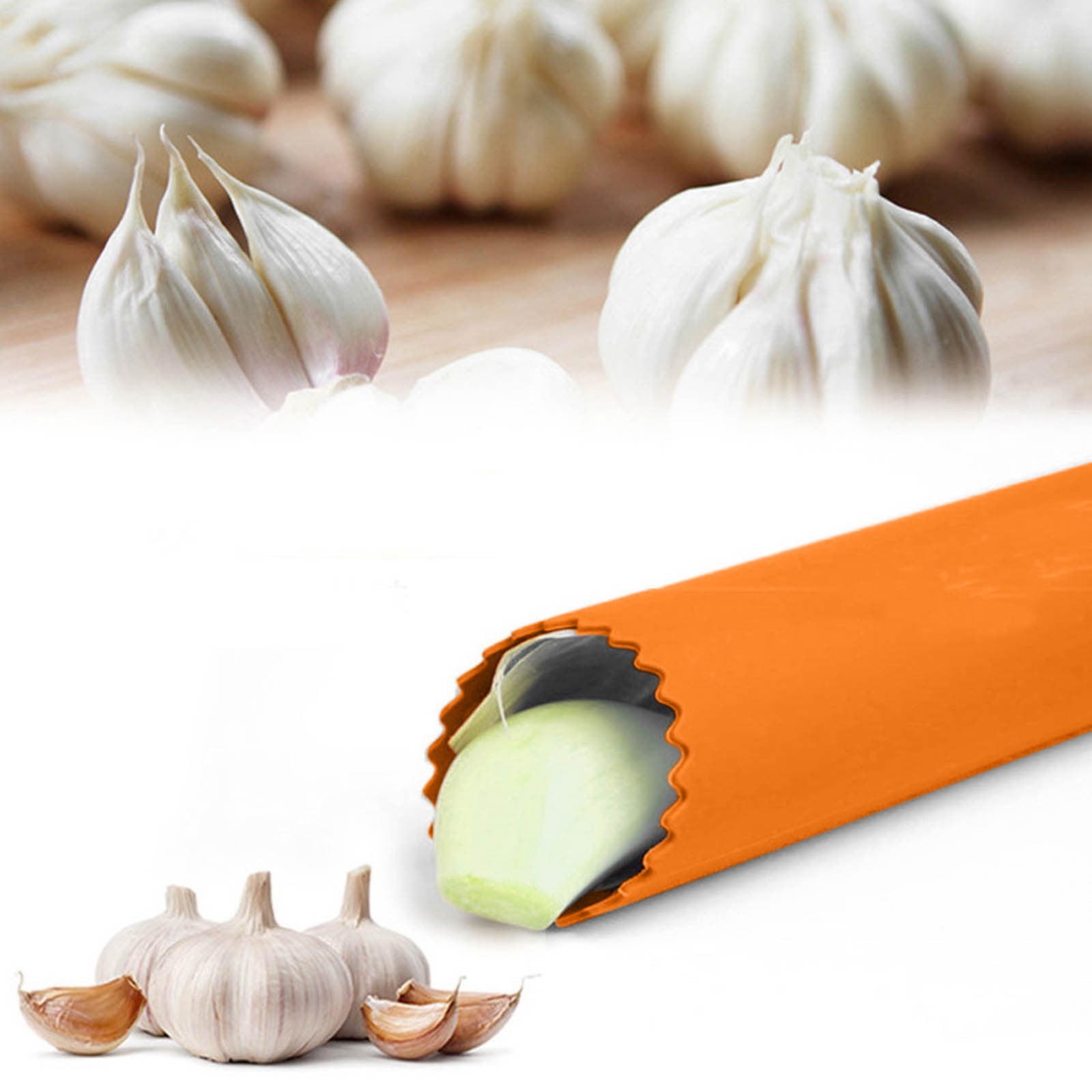 BEFOKA Garlic Press - Silicone Garlic Peeler - Easy Roller Garlic ...