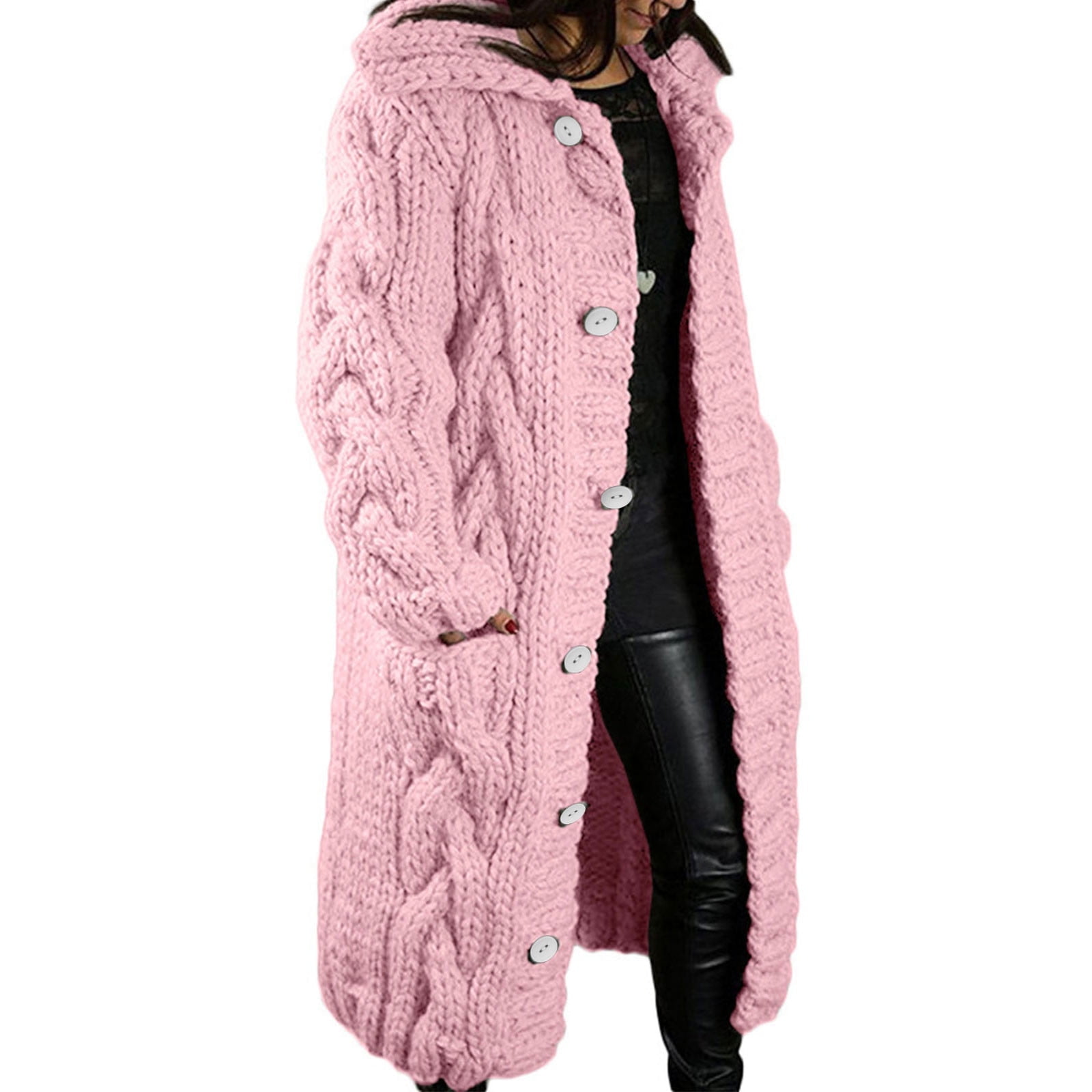 BEFOKA Long Sleeve Cable Knit Long Cardigan for Women 2025 Fall Winter ...