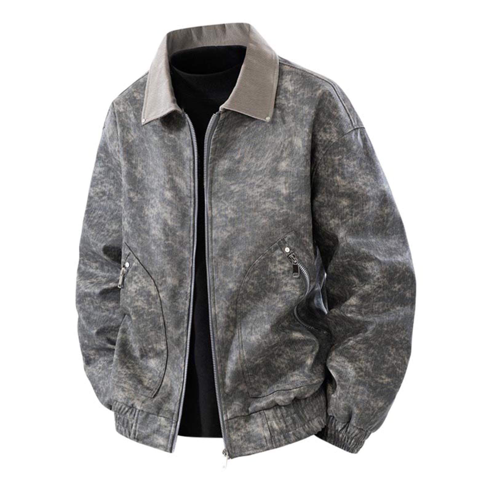 BEFOKA Men's Corduroy Trucker Jacket Cold Retros Weather Coats Warm ...