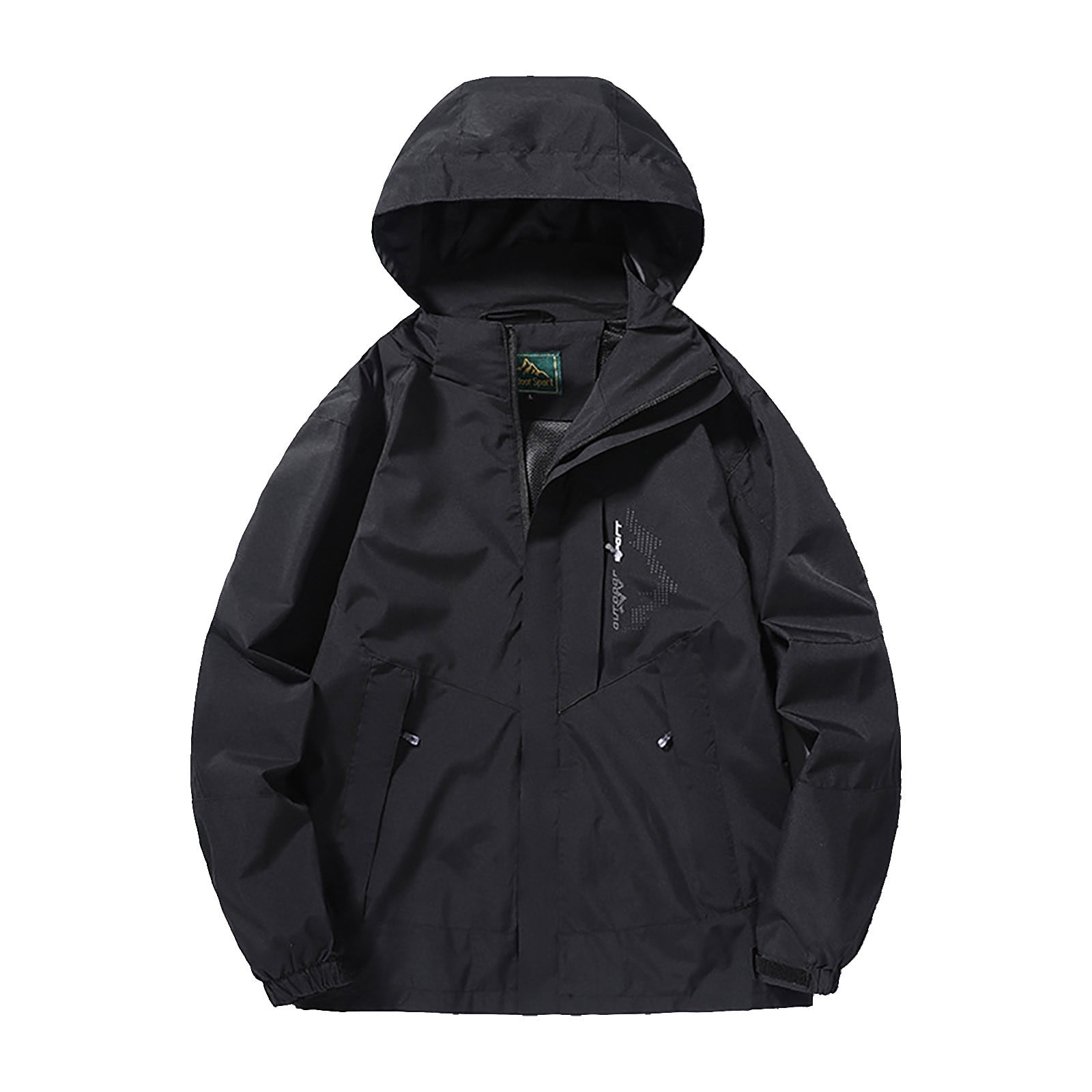 BEFOKA Men's Waterproof Jacket Rain Coat with Hood Fall Jackets for Men ...