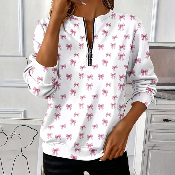 BEFOKA Shirts For Women 3/4 Long Sleeve Valentine'S Day Crewneck Half ...