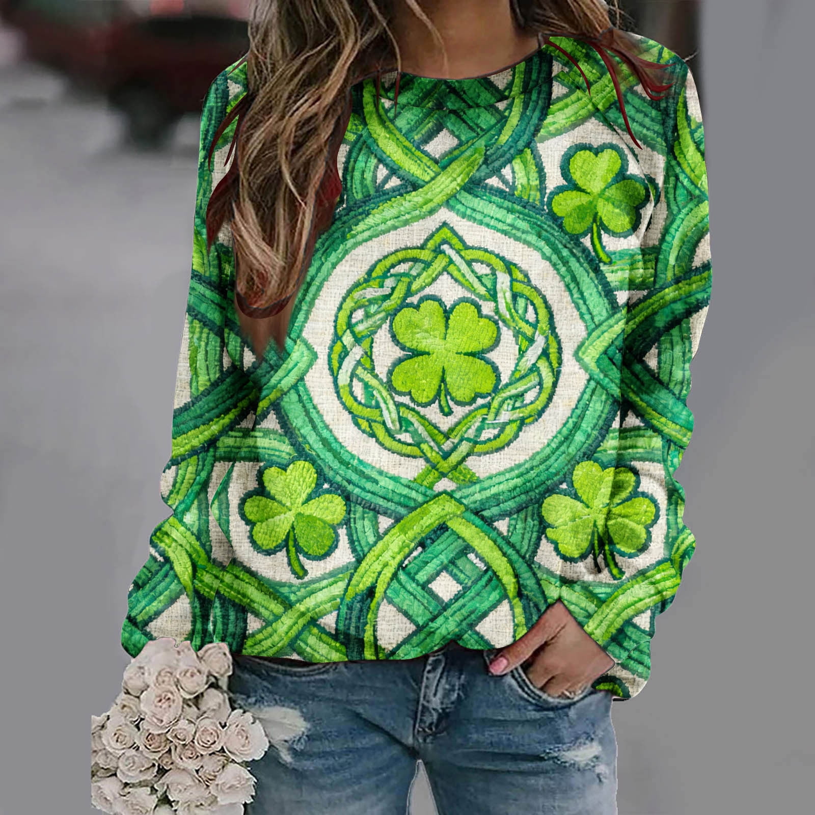BEFOKA Women'S Shirts Long Sleeve St Patricks Day Crewneck Sweatshirt ...