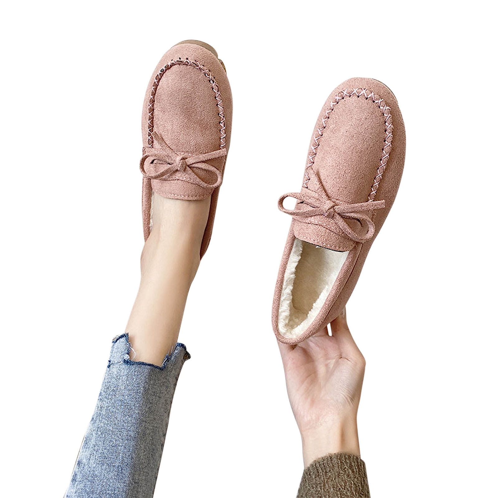 BEFOKA Women's Slippers Cozy Boot,Warm Lined Lace-Up Cozy ,Foam,Indoor ...