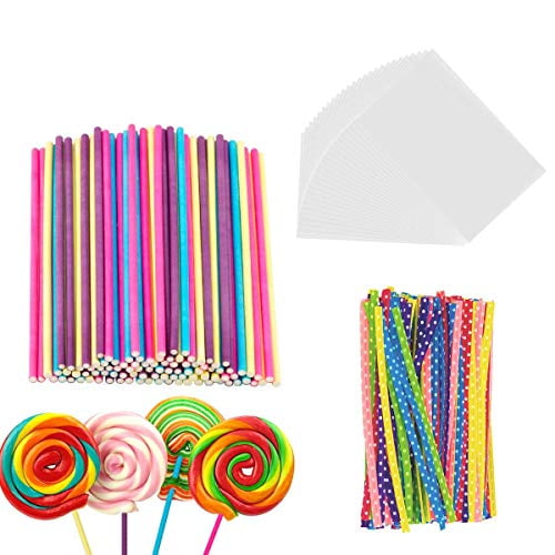 BEFORYOU 6 Inch Cake Pop Sticks Set Pack of 300, Each of 100 Pieces ...