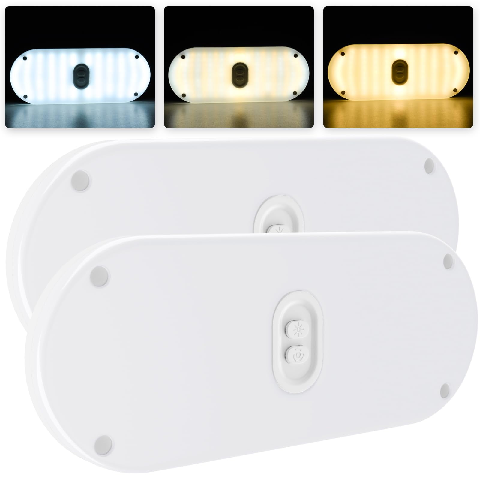 BEFUNZL rv lights interior 1700LM，3 Color 12V Volt Led Light, Super ...