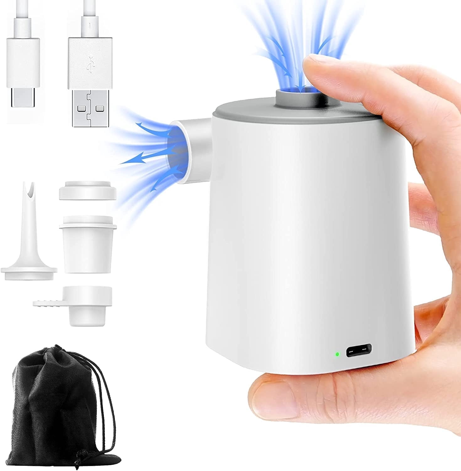 BEFUNZL Mini Inflator Pump Portable Electric Type-C Rechargeable Quick ...