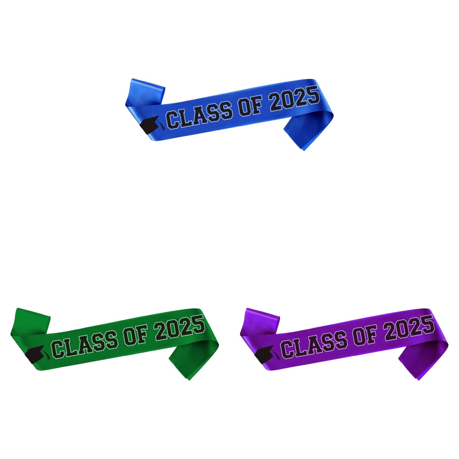 BEGHT 1/2/3Pcs Class Of Six Color Graduation Ribbon Class of 2025, Gold ...