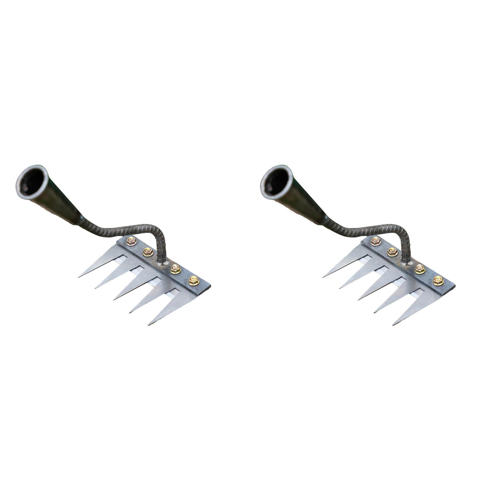 BEGHT 5/6/7/8 Teeth Steel Garden Weeding Rake, Steel Metal Heavy Duty ...