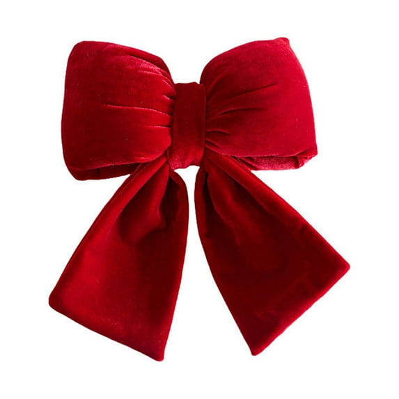 BEGHT Christmas Bows Decorations Red Velvet Christmas Tree Topper Bows ...