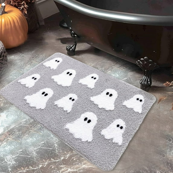 BEGHT Halloween SpookyGhosts Bath Mat Cute Halloween Welcome Mats for ...