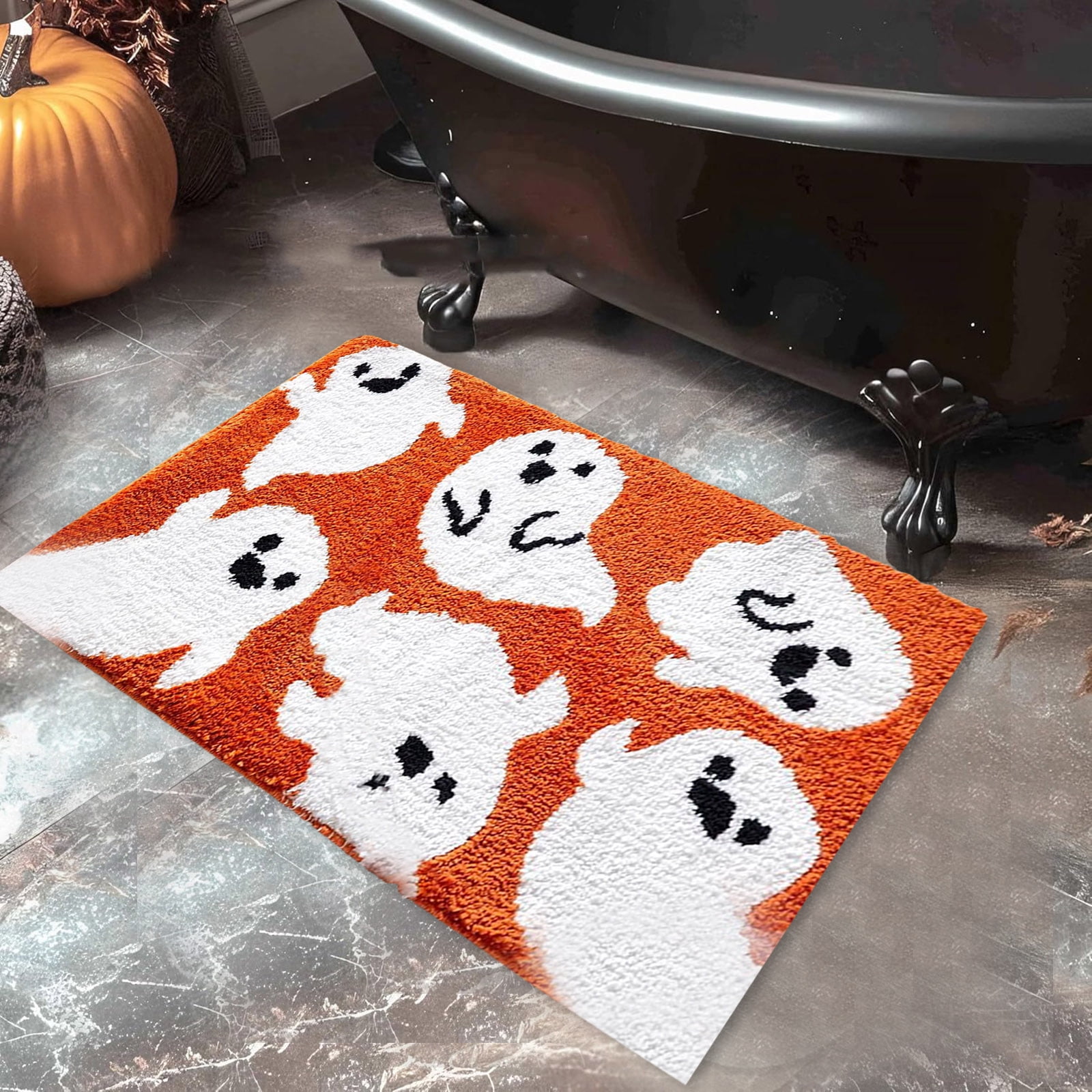 BEGHT Halloween SpookyGhosts Bath Mat Cute Halloween Welcome Mats for ...