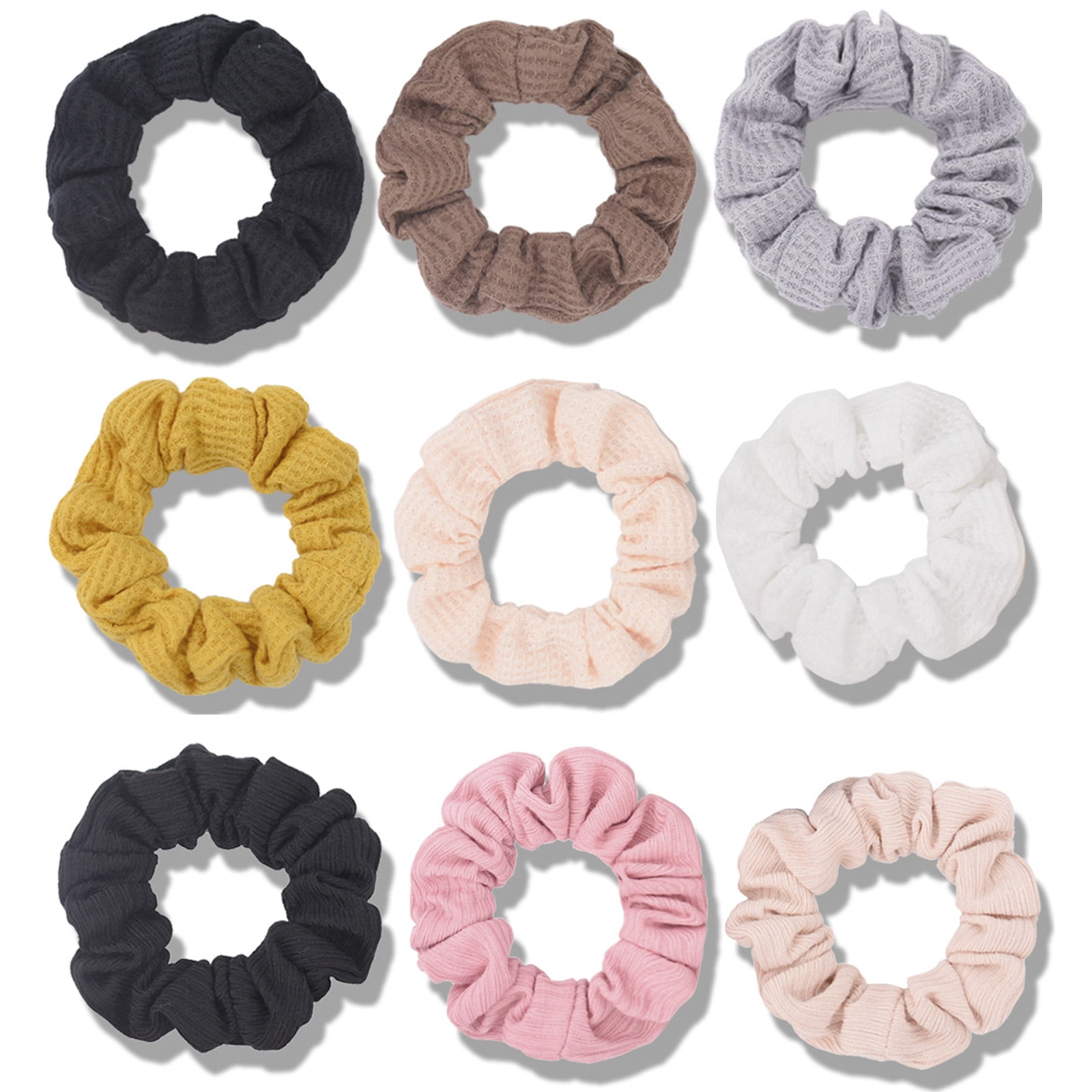 BEGOOD 9Pcs Cotton Hair Scrunchies for Women Scrunchy for Hair Ponytail ...