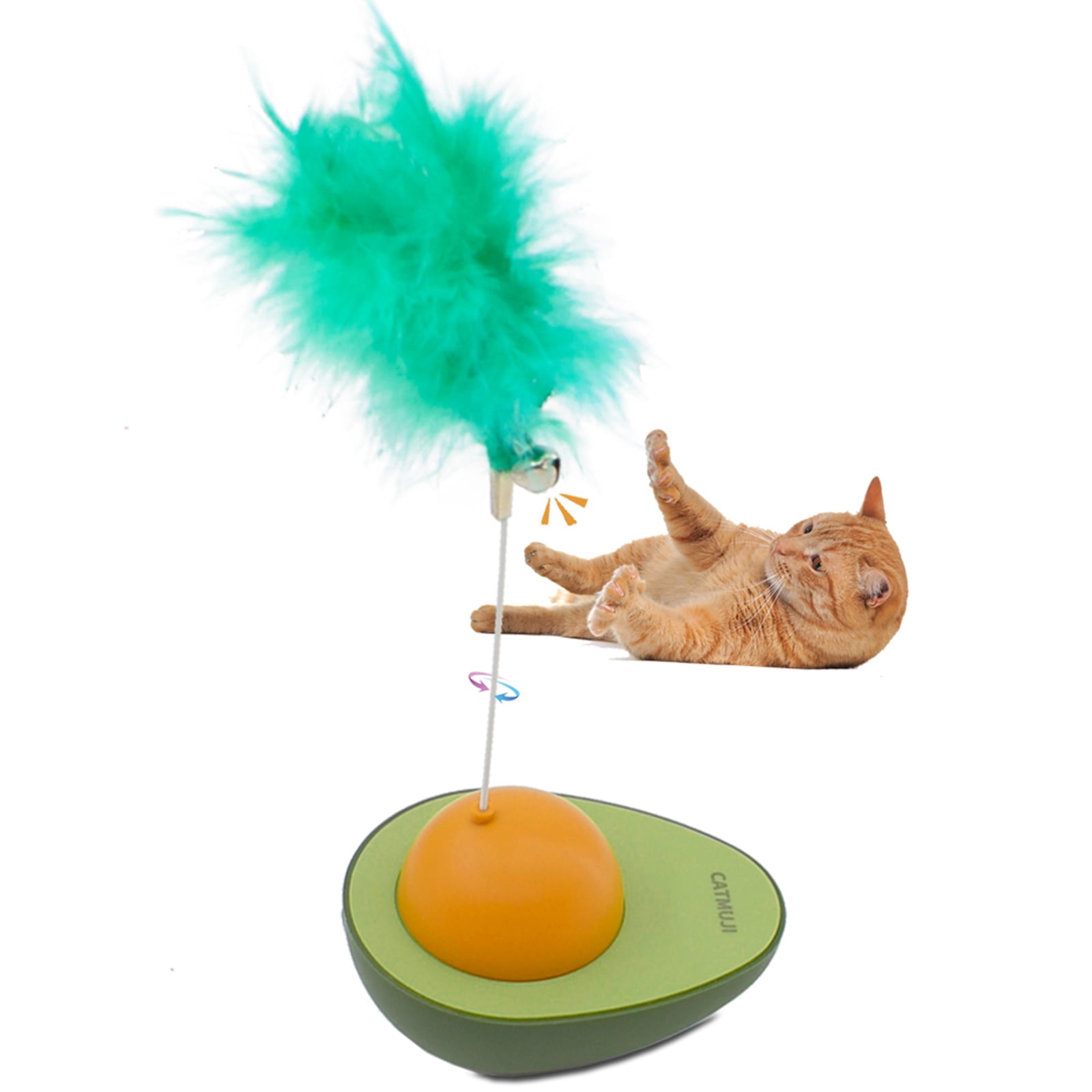 BEGOOD Electric Interactive Cat Feather Toys for Kitty Automatic Cats ...