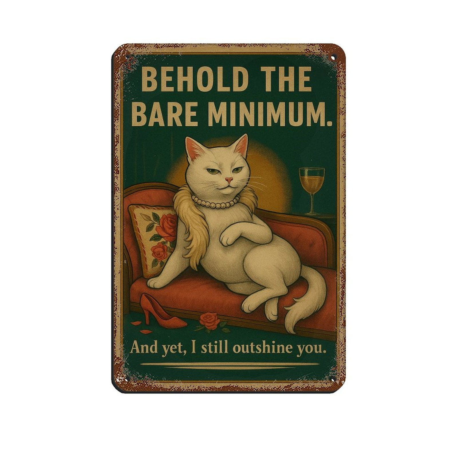 BEHOLD THE BARE MINIMUM, The Laziness of White Hair Retro Poster Metal ...