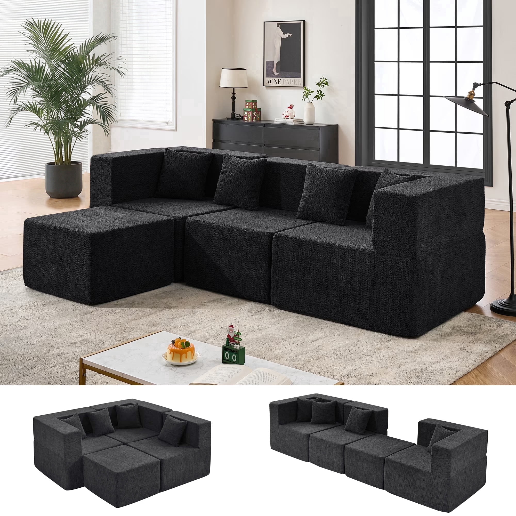 Behost 102 5 L Shaped Modular Sectional Sofa For Small Living Room